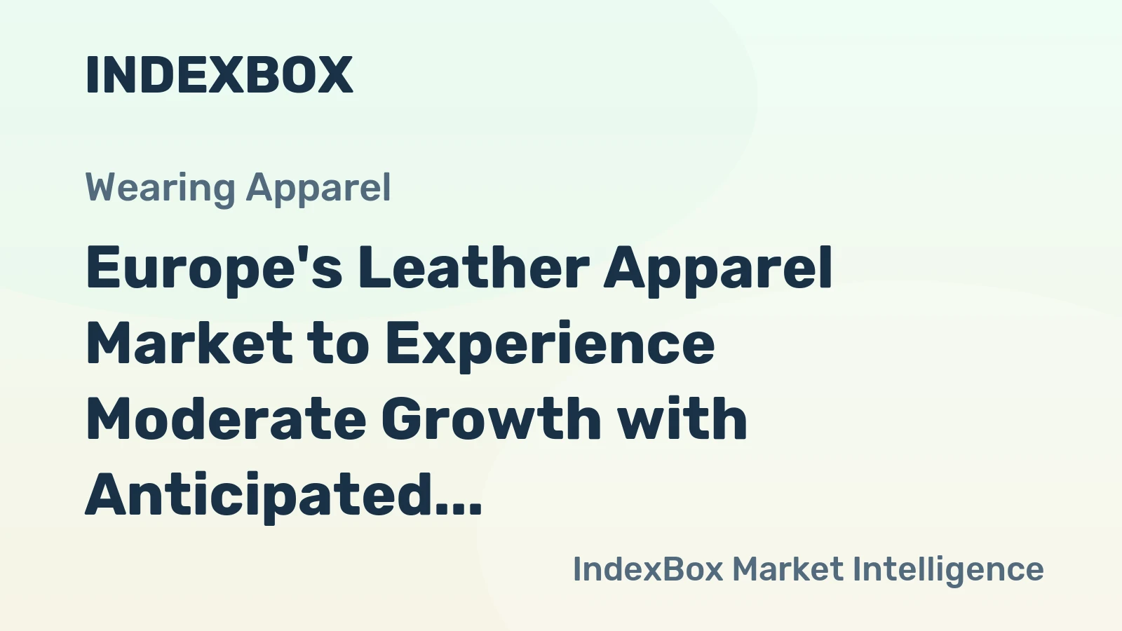 Europe's Leather Apparel Market to Experience Moderate Growth with Anticipated CAGR of +1.0% from 2024 to 2035