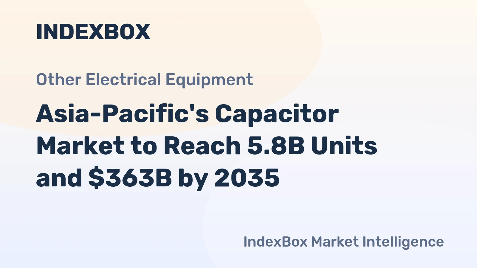 Asia-Pacific's Capacitor Market to Reach 5.8B Units and $363B by 2035