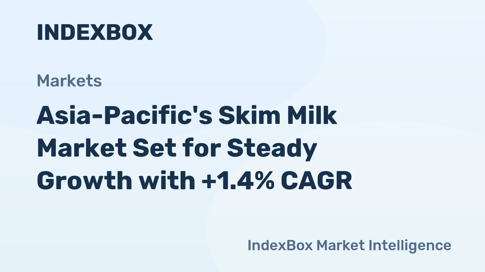 Asia-Pacific's Skim Milk Market Set for Steady Growth with +1.4% CAGR