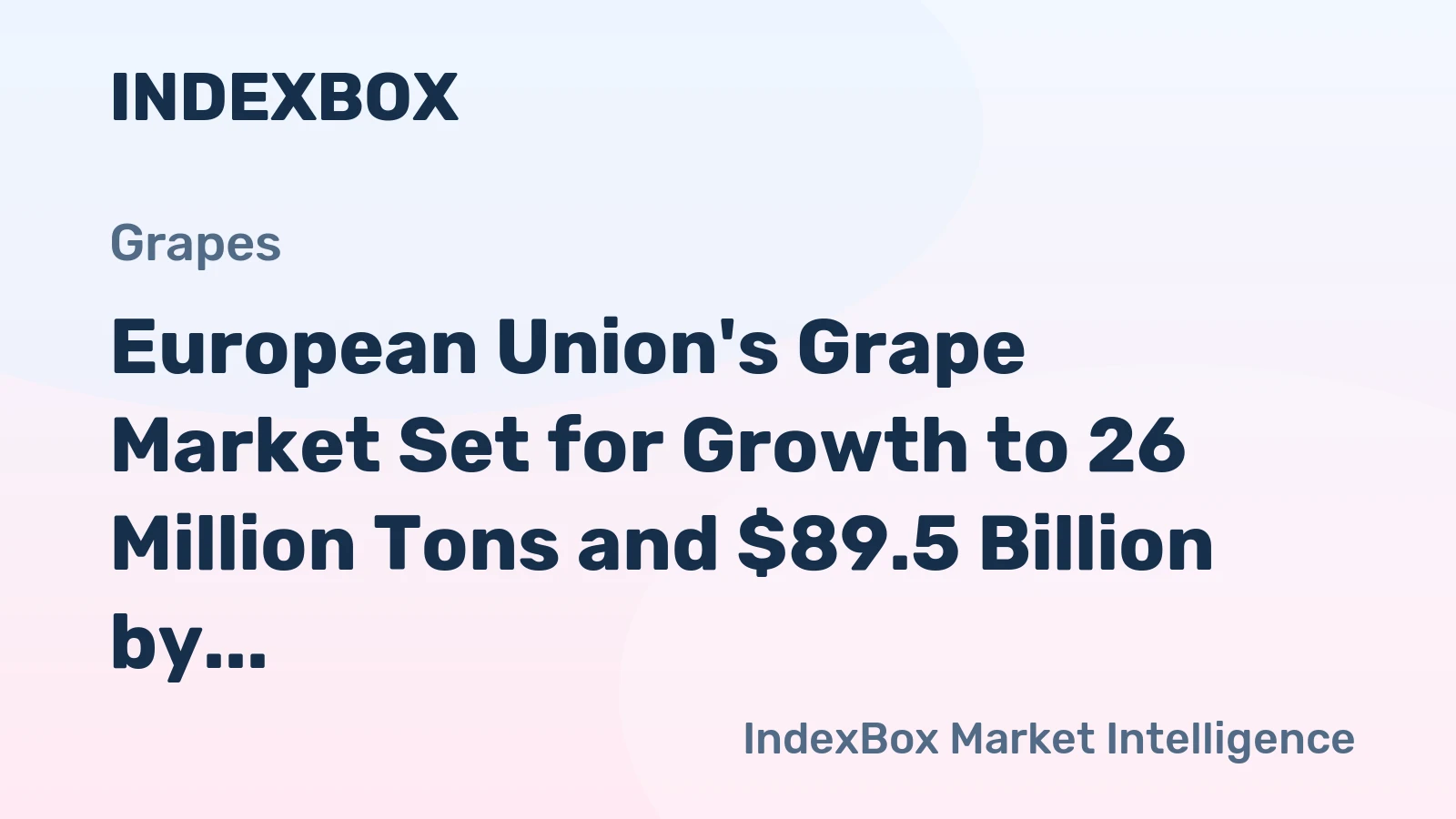 European Union's Grape Market Set for Growth to 26 Million Tons and $89.5 Billion by 2035