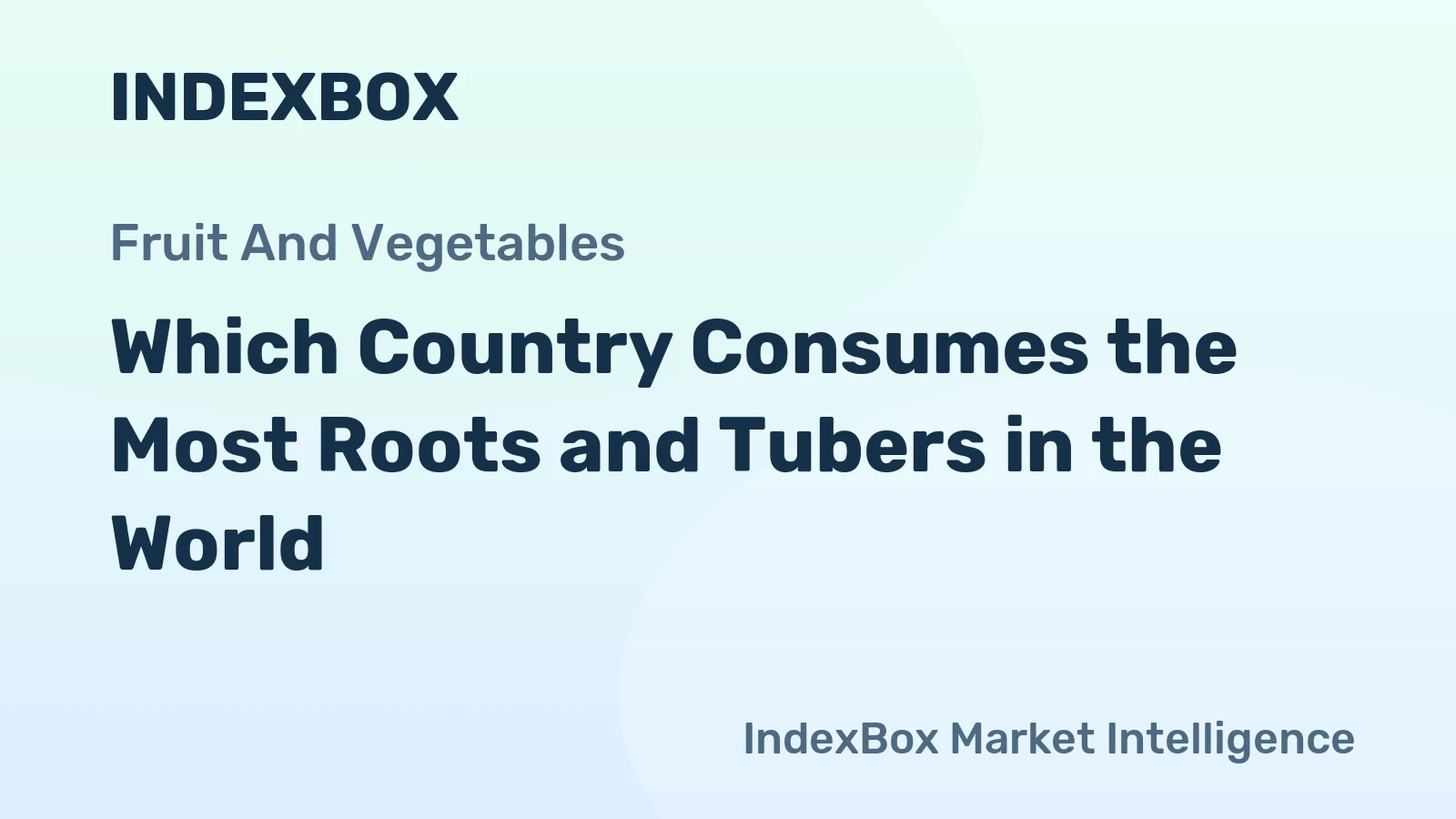 Which Country Consumes the Most Roots and Tubers in the World?