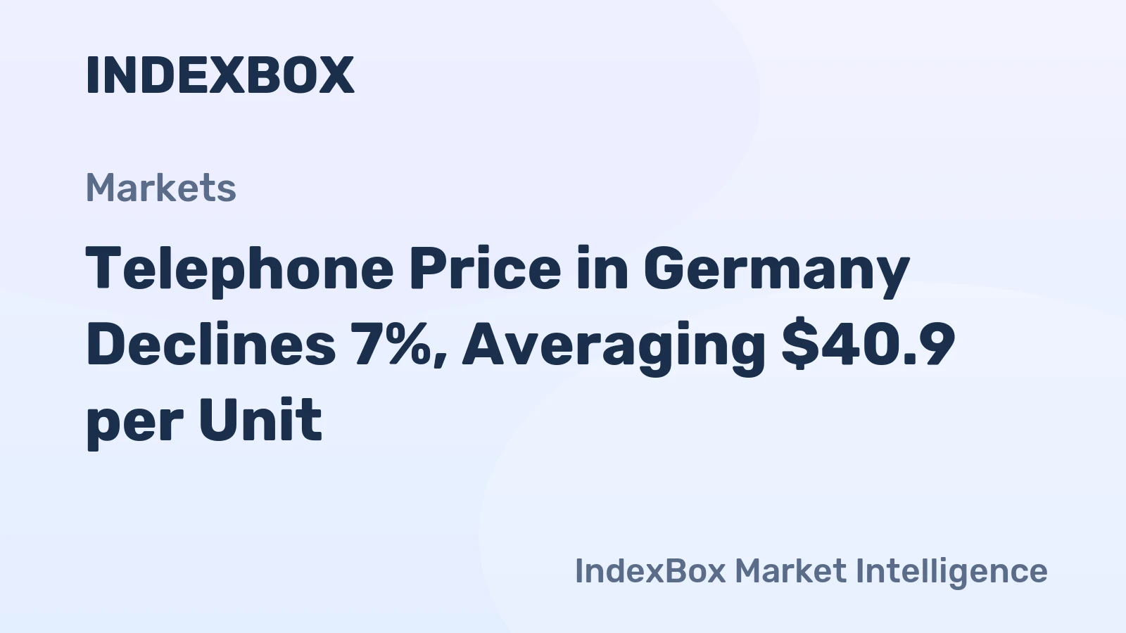 Telephone Price in Germany Declines 7%, Averaging $40.9 per Unit