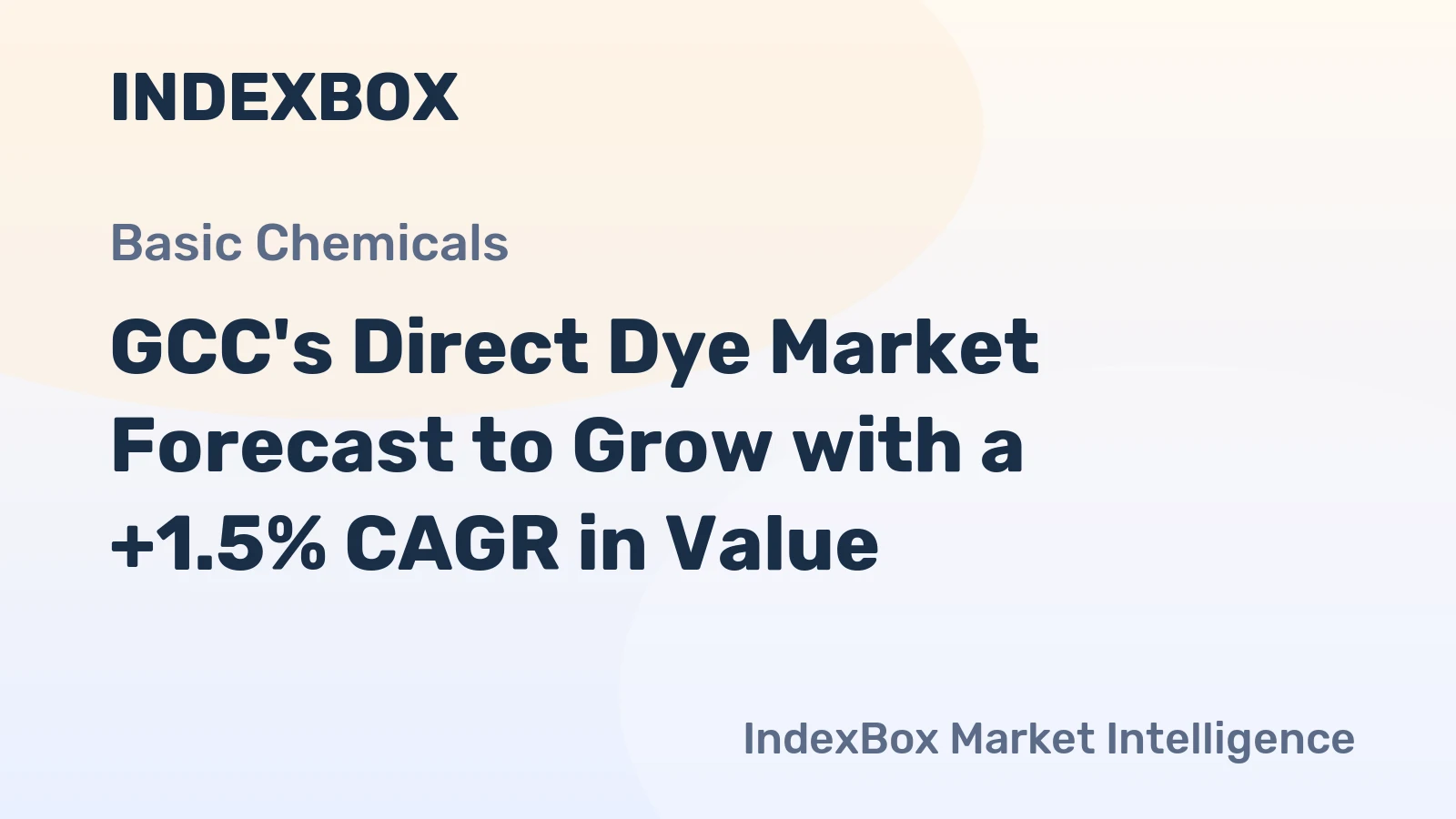 GCC's Direct Dye Market Forecast to Grow with a +1.5% CAGR in Value