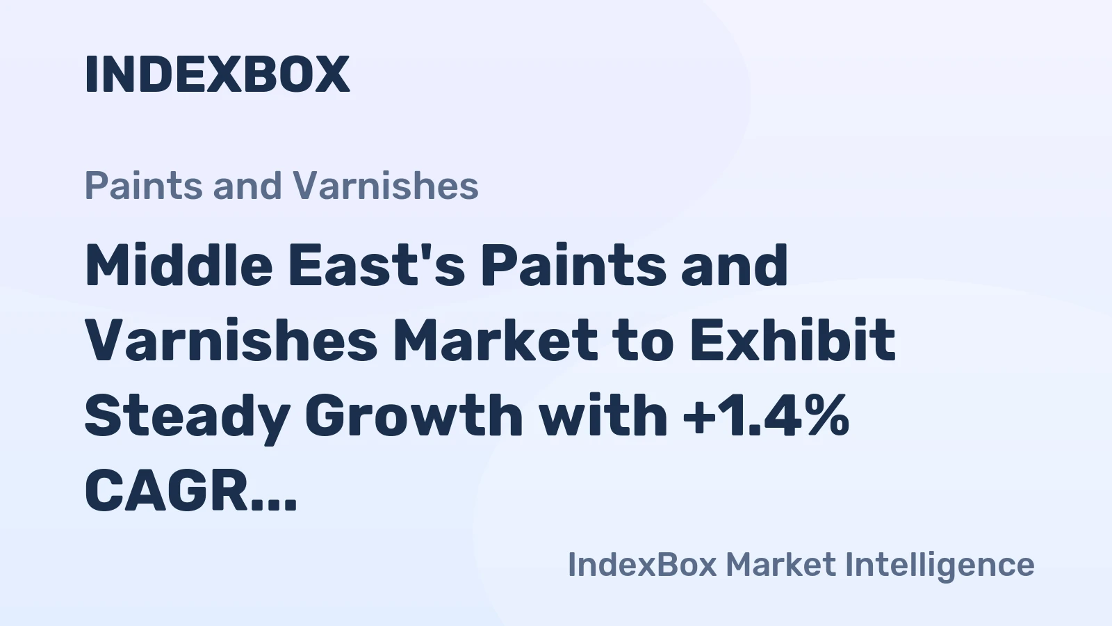 Middle East's Paints and Varnishes Market to Exhibit Steady Growth with +1.4% CAGR, Reaching $10.1B by 2035