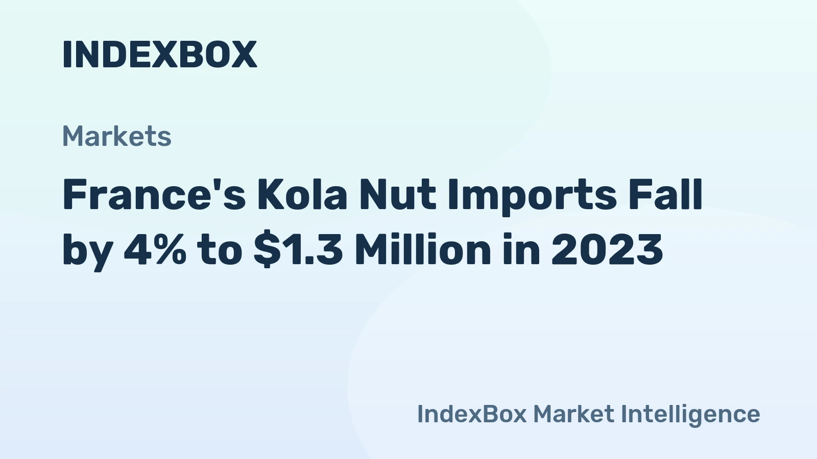 France's Kola Nut Imports Fall by 4% to $1.3 Million in 2023