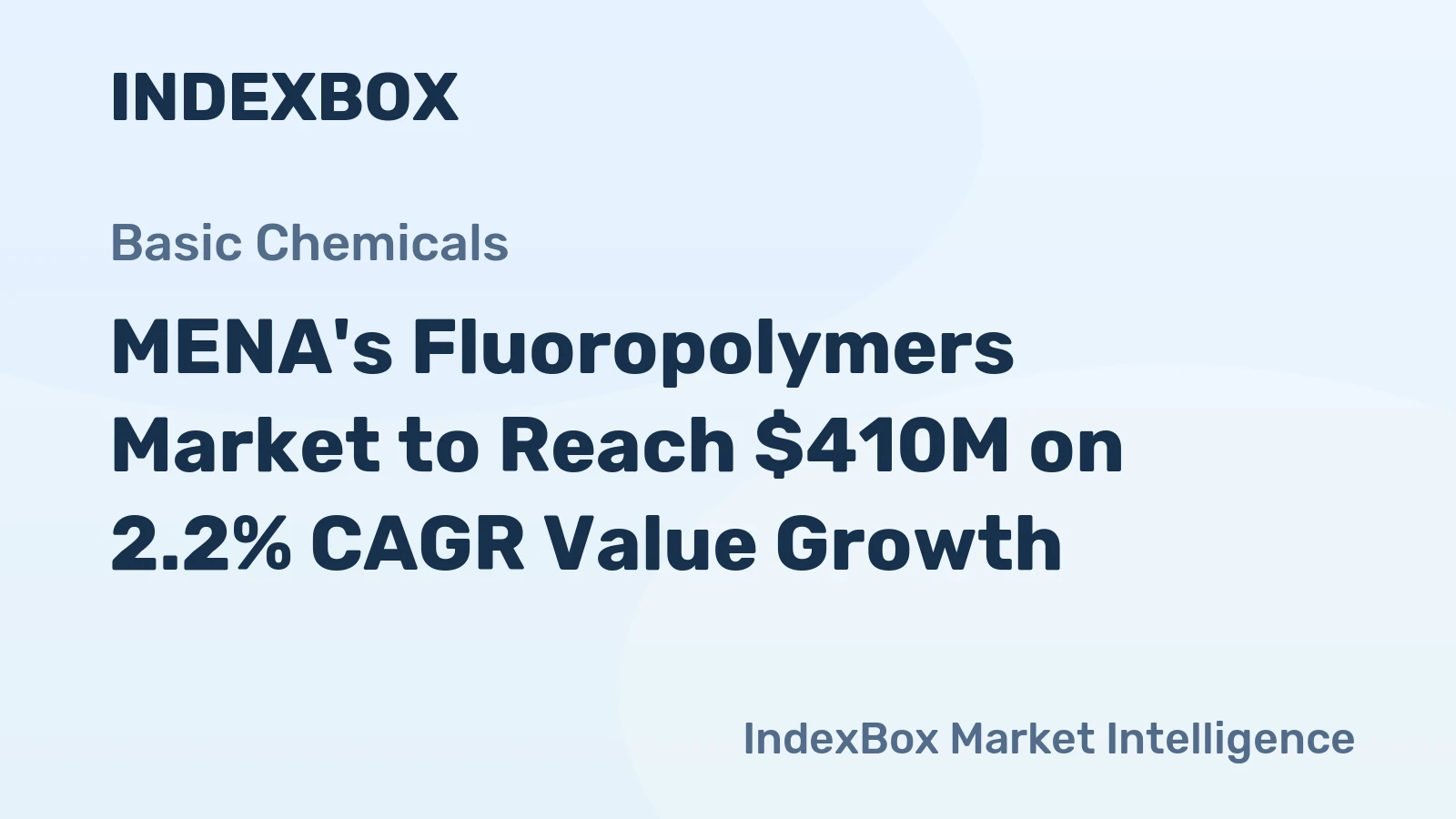 MENA's Fluoropolymers Market to Reach $410M on 2.2% CAGR Value Growth