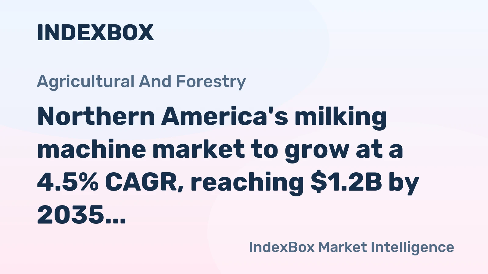 Northern America's milking machine market to grow at a 4.5% CAGR, reaching $1.2B by 2035 on steady demand.