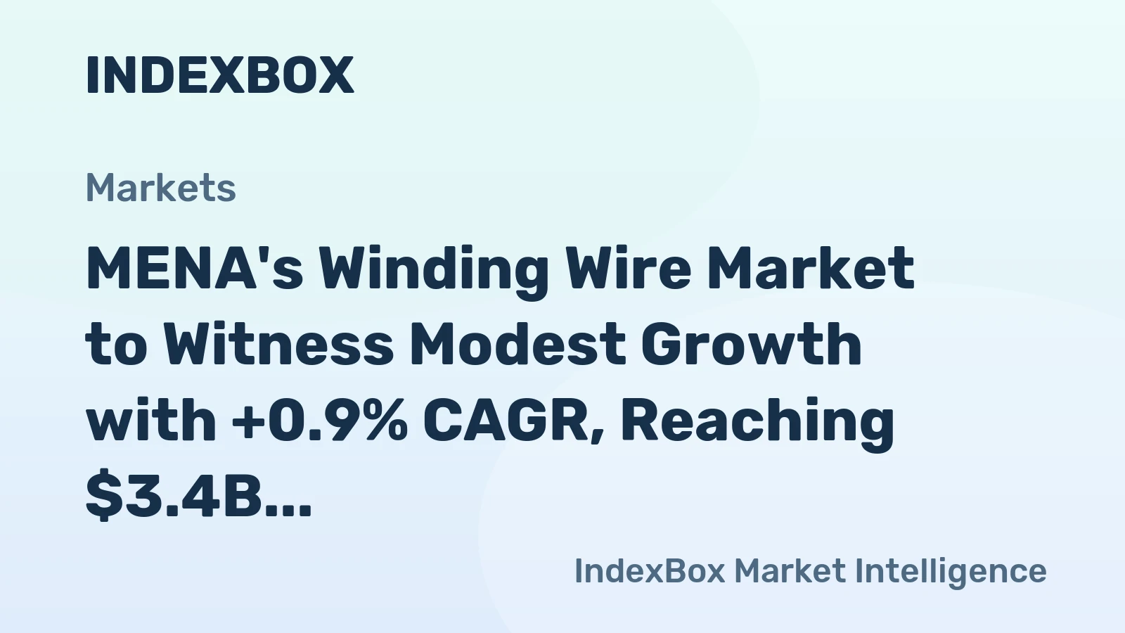 MENA's Winding Wire Market to Witness Modest Growth with +0.9% CAGR, Reaching $3.4B by 2035