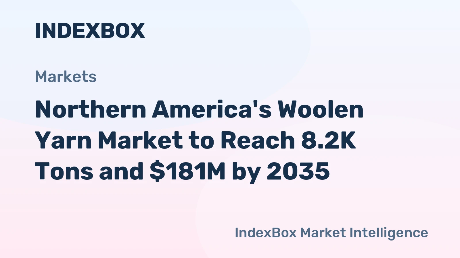 Northern America's Woolen Yarn Market to Reach 8.2K Tons and $181M by 2035