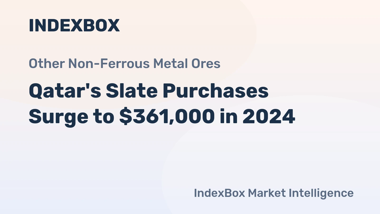 Qatar's Slate Purchases Surge to $361,000 in 2024