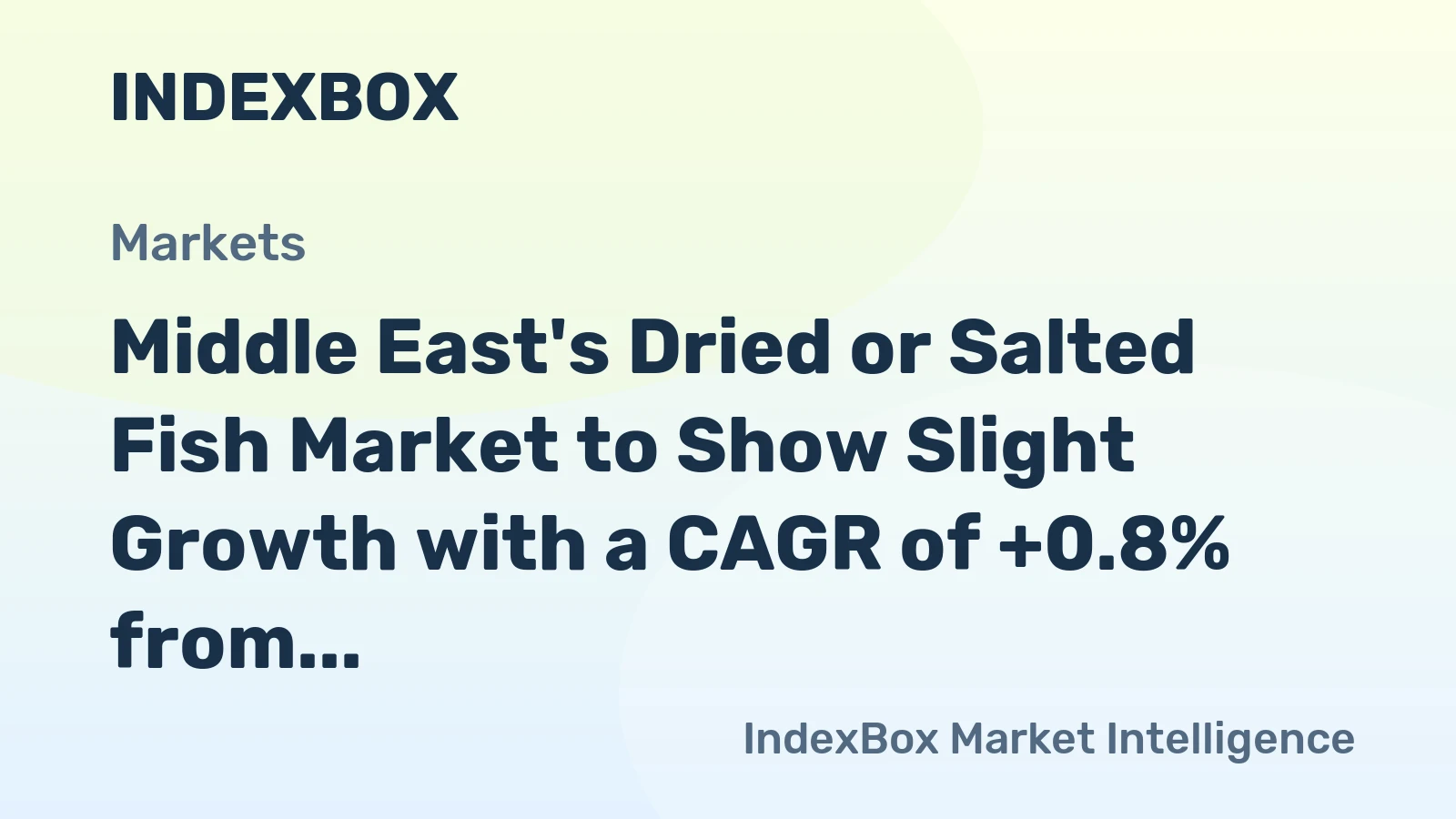Middle East's Dried or Salted Fish Market to Show Slight Growth with a CAGR of +0.8% from 2024-2035
