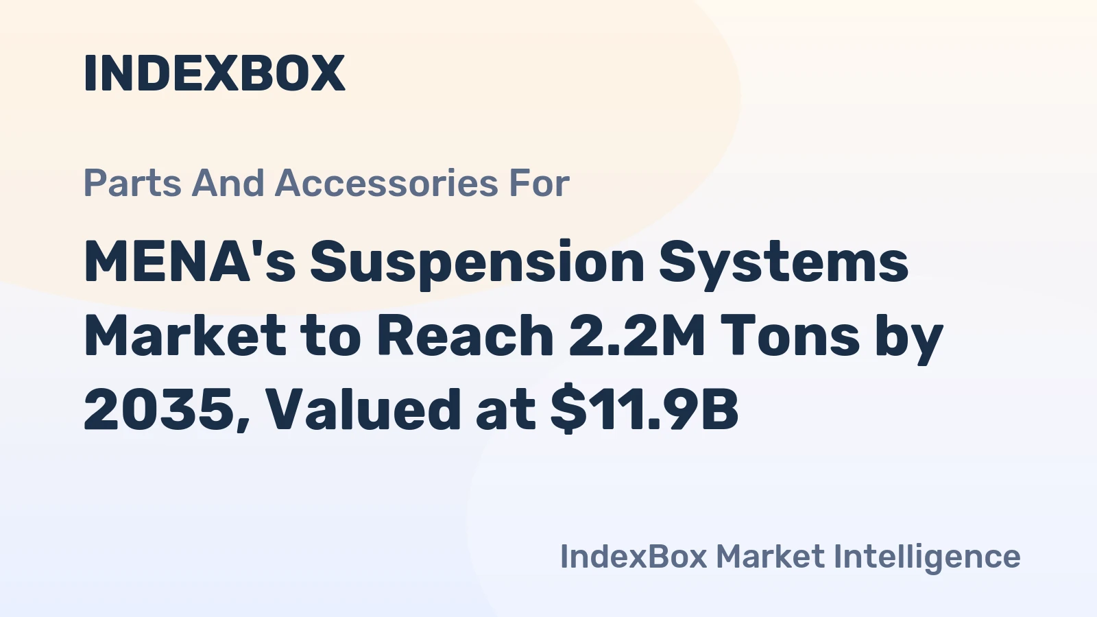 MENA's Suspension Systems Market to Reach 2.2M Tons by 2035, Valued at $11.9B