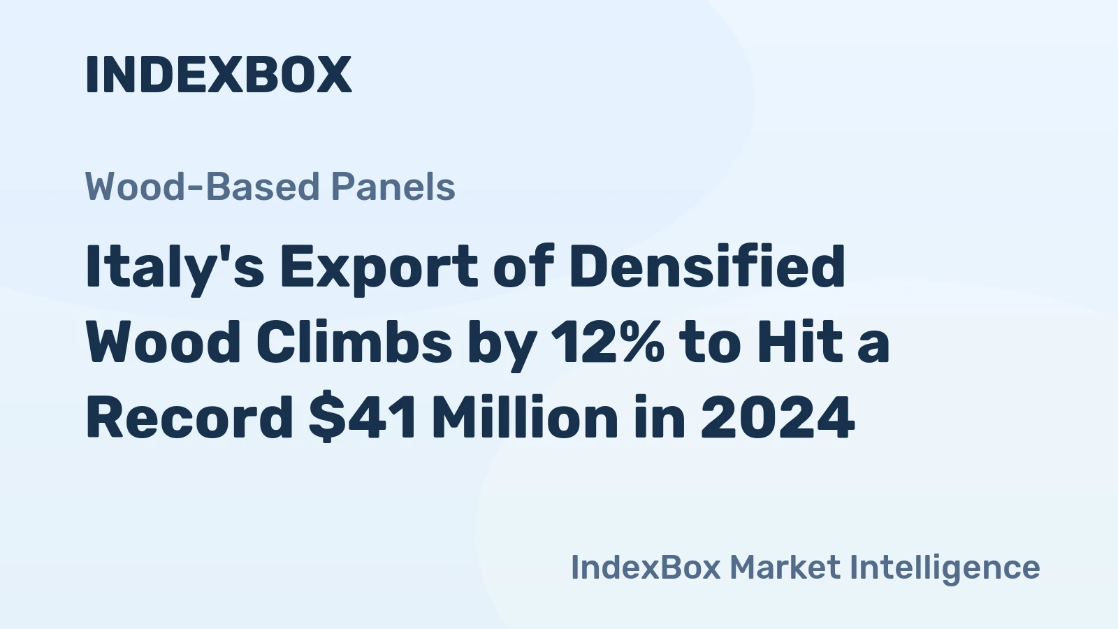 Italy's Export of Densified Wood Climbs by 12% to Hit a Record $41 Million in 2024