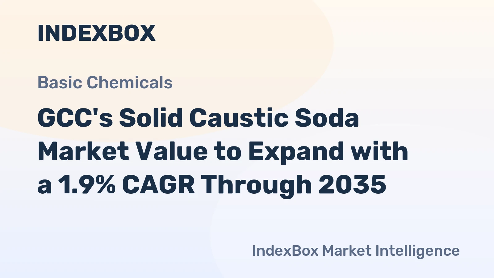 GCC's Solid Caustic Soda Market Value to Expand with a 1.9% CAGR Through 2035