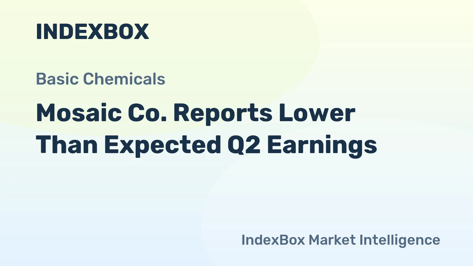 Mosaic Co. Reports Lower Than Expected Q2 Earnings