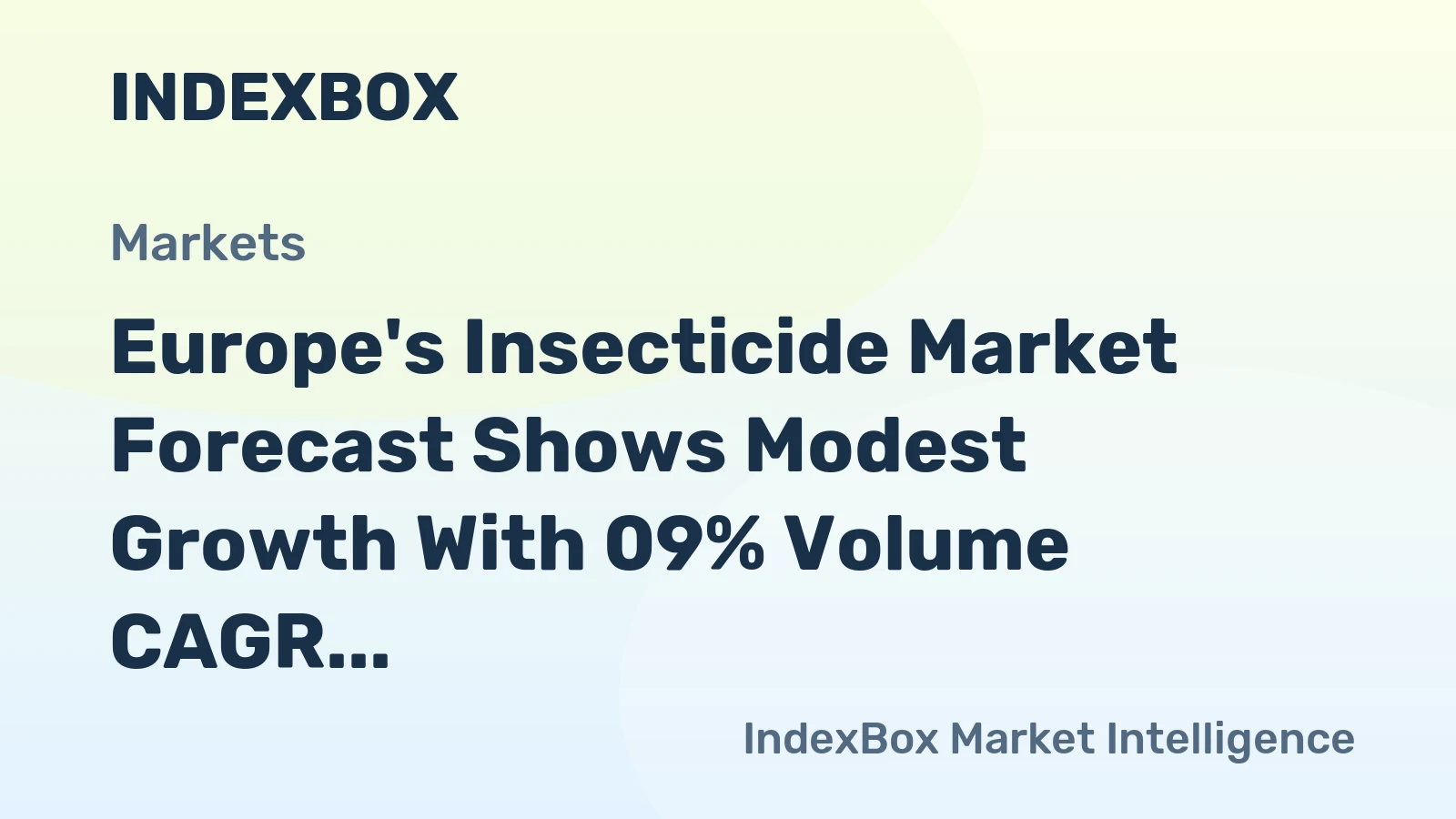 Europe's Insecticide Market Forecast Shows Modest Growth With 09% Volume CAGR Through 2035