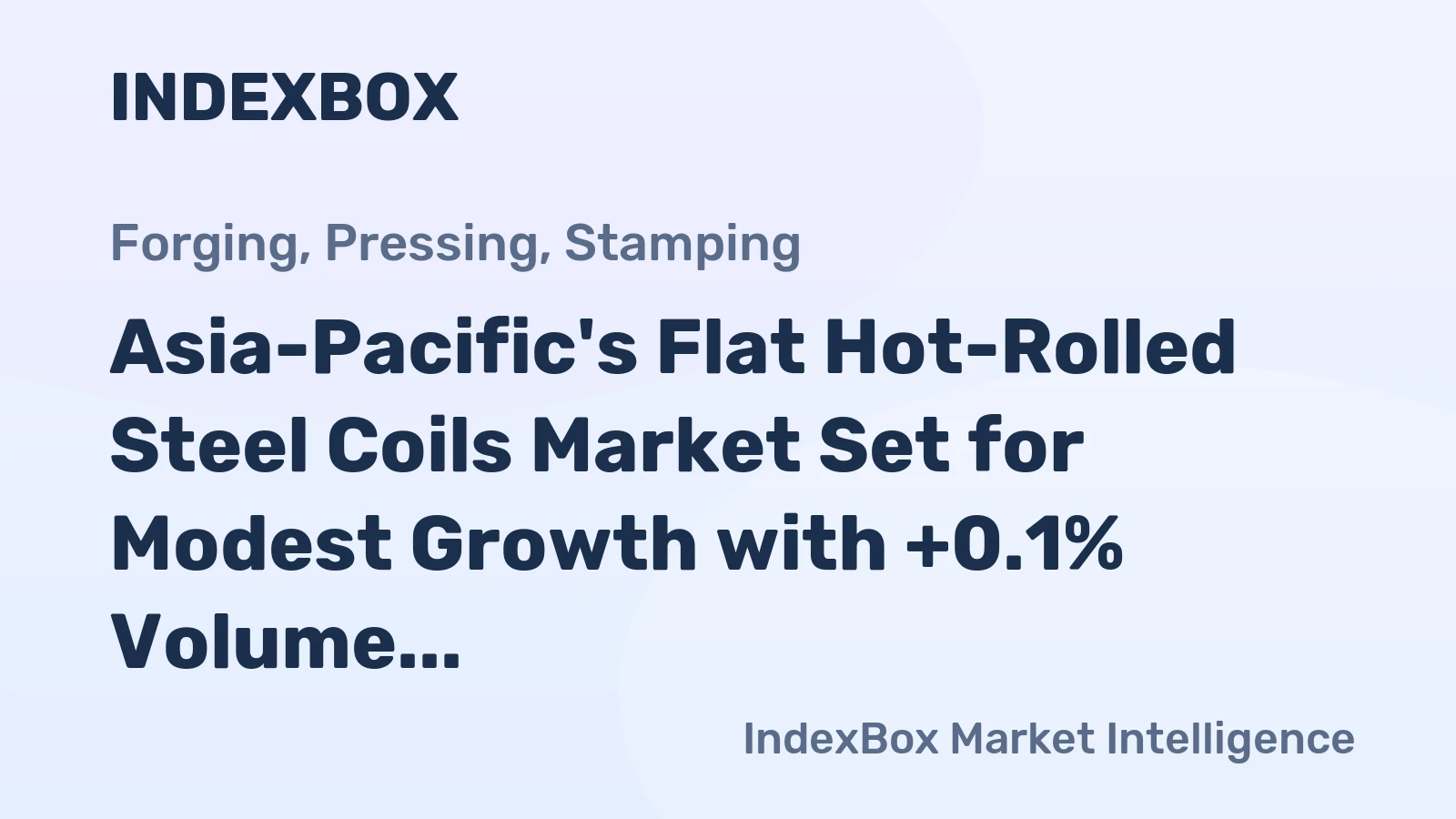 Asia-Pacific's Flat Hot-Rolled Steel Coils Market Set for Modest Growth with +0.1% Volume CAGR Through 2035