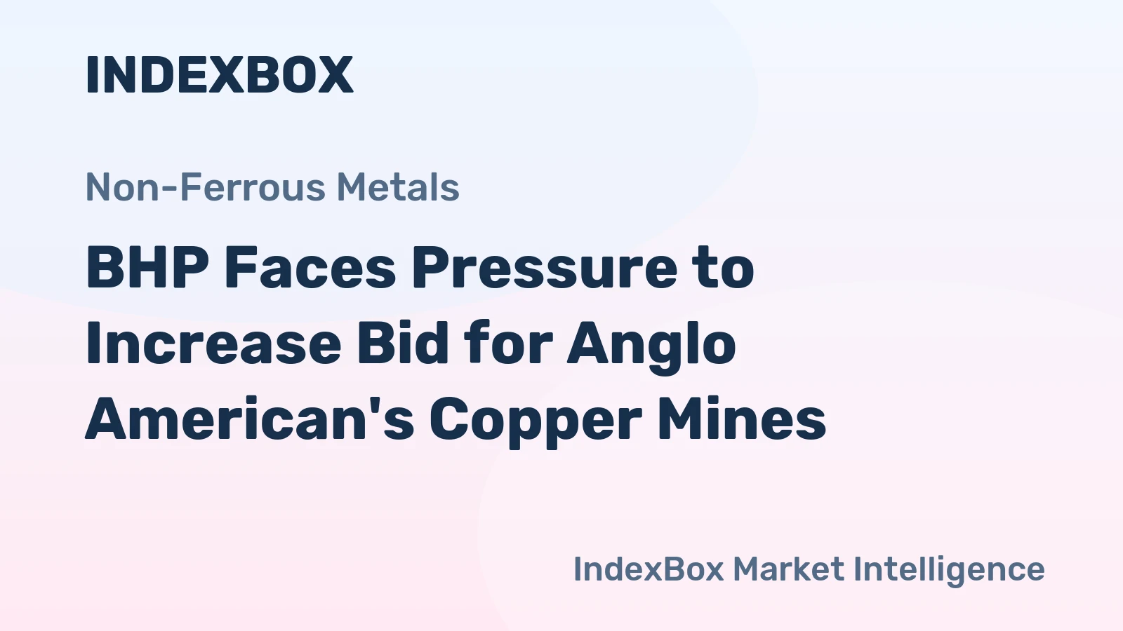 BHP Faces Pressure to Increase Bid for Anglo American's Copper Mines