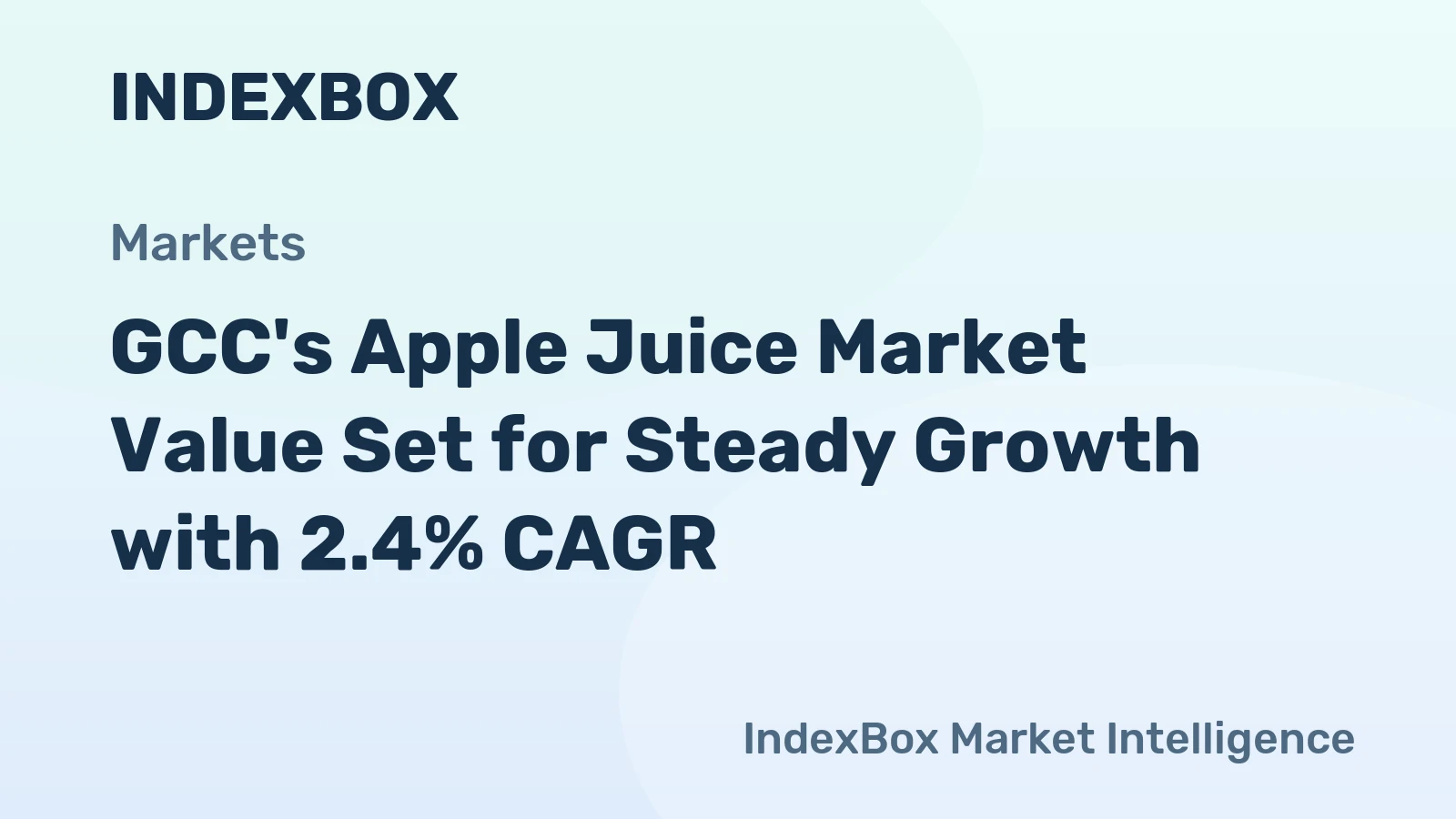 GCC's Apple Juice Market Value Set for Steady Growth with 2.4% CAGR