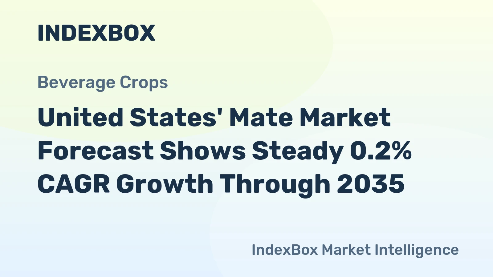 United States' Mate Market Forecast Shows Steady 0.2% CAGR Growth Through 2035