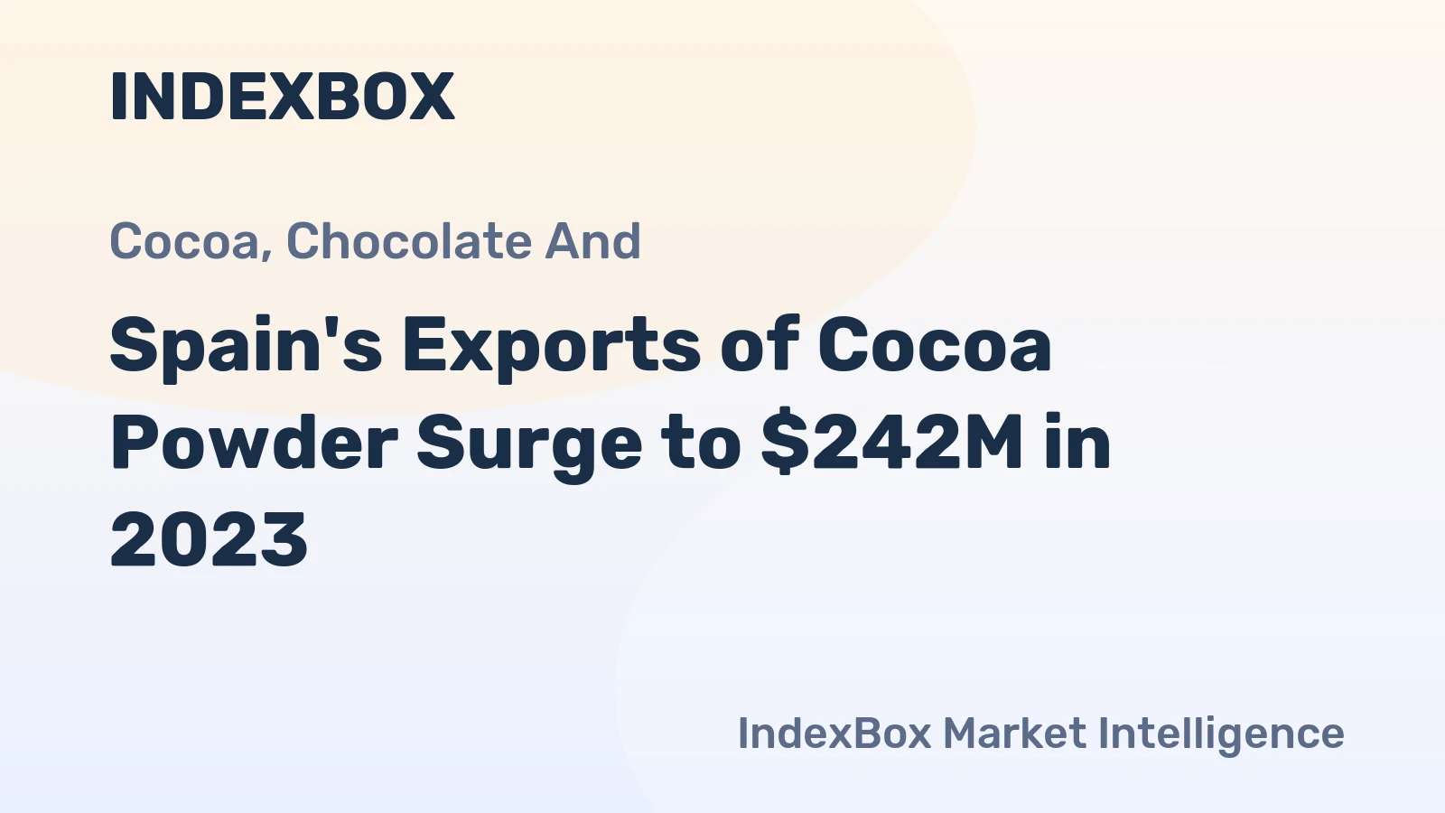 Spain's Exports of Cocoa Powder Surge to $242M in 2023