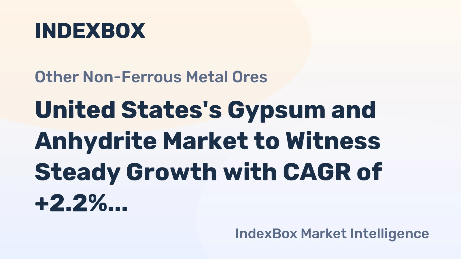 United States's Gypsum and Anhydrite Market to Witness Steady Growth with CAGR of +2.2% from 2024 to 2035