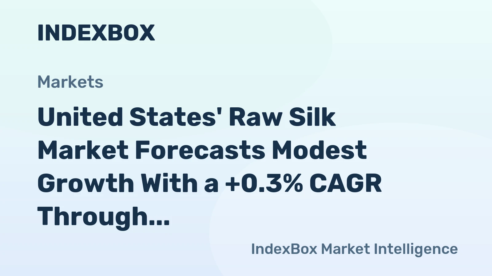 United States' Raw Silk Market Forecasts Modest Growth With a +0.3% CAGR Through 2035