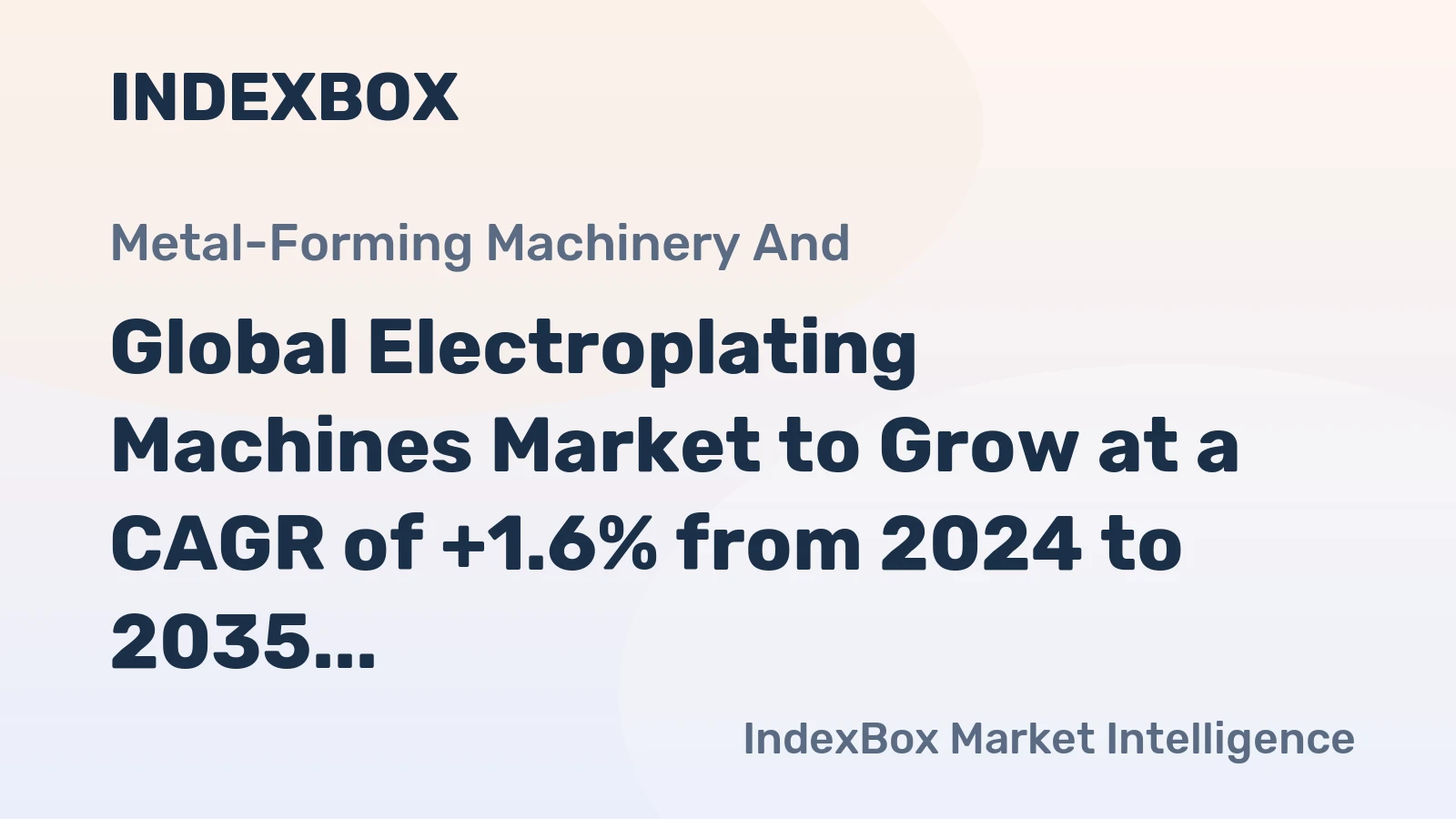Global Electroplating Machines Market to Grow at a CAGR of +1.6% from 2024 to 2035, Reaching 42M Units