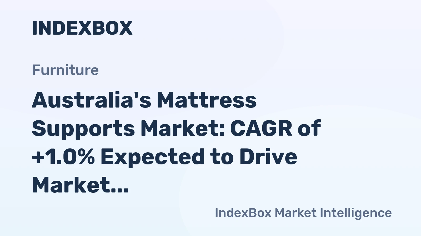 Australia's Mattress Supports Market: CAGR of +1.0% Expected to Drive Market Growth to $152M by 2035