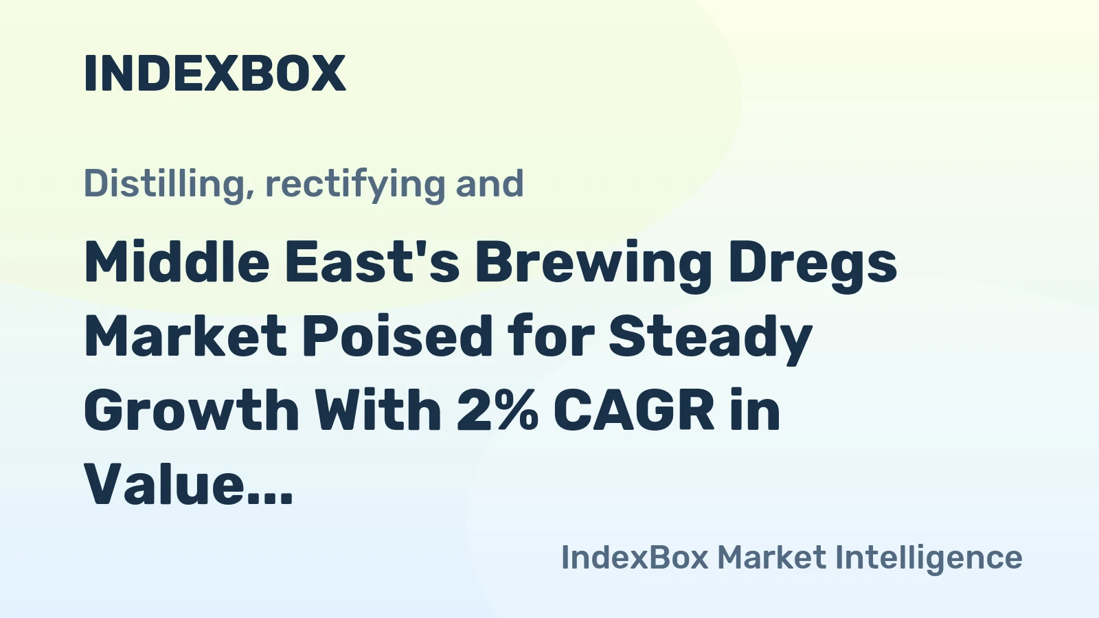 Middle East's Brewing Dregs Market Poised for Steady Growth With 2% CAGR in Value Through 2035