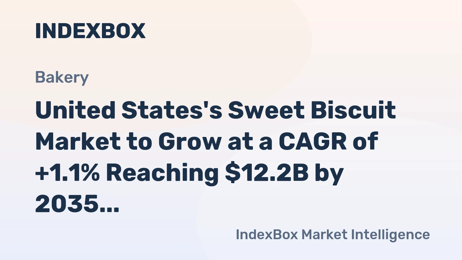 United States's Sweet Biscuit Market to Grow at a CAGR of +1.1% Reaching $12.2B by 2035