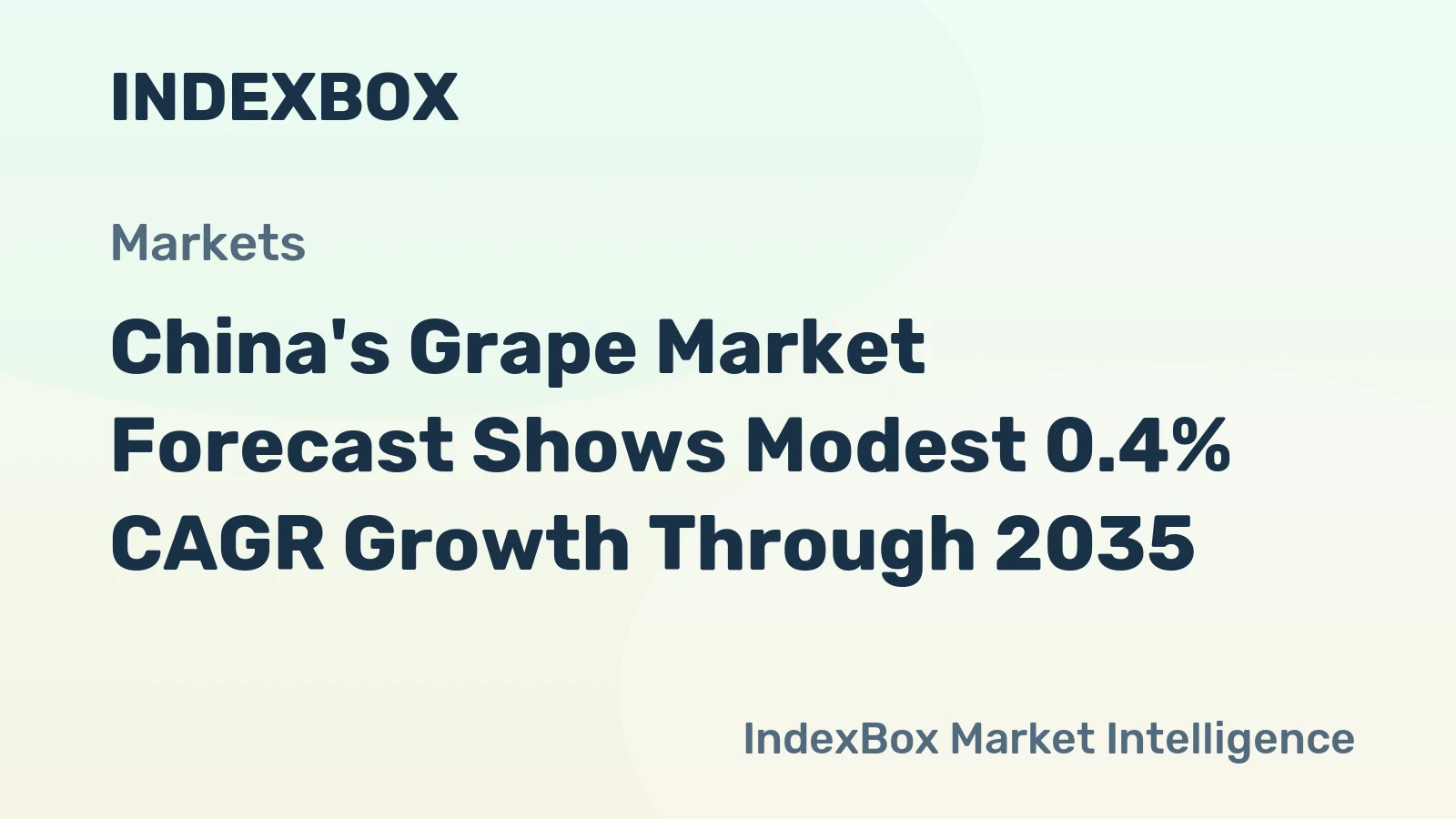 China's Grape Market Forecast Shows Modest 0.4% CAGR Growth Through 2035