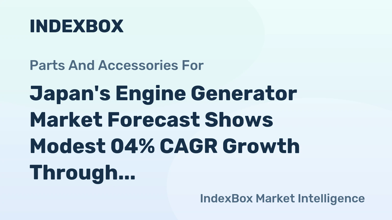 Japan's Engine Generator Market Forecast Shows Modest 04% CAGR Growth Through 2035