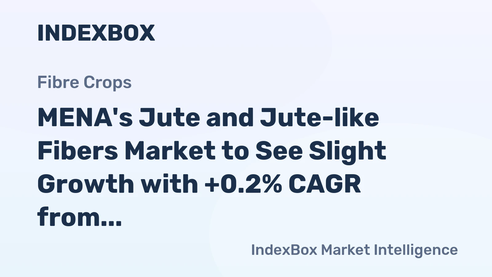 MENA's Jute and Jute-like Fibers Market to See Slight Growth with +0.2% CAGR from 2024-2035