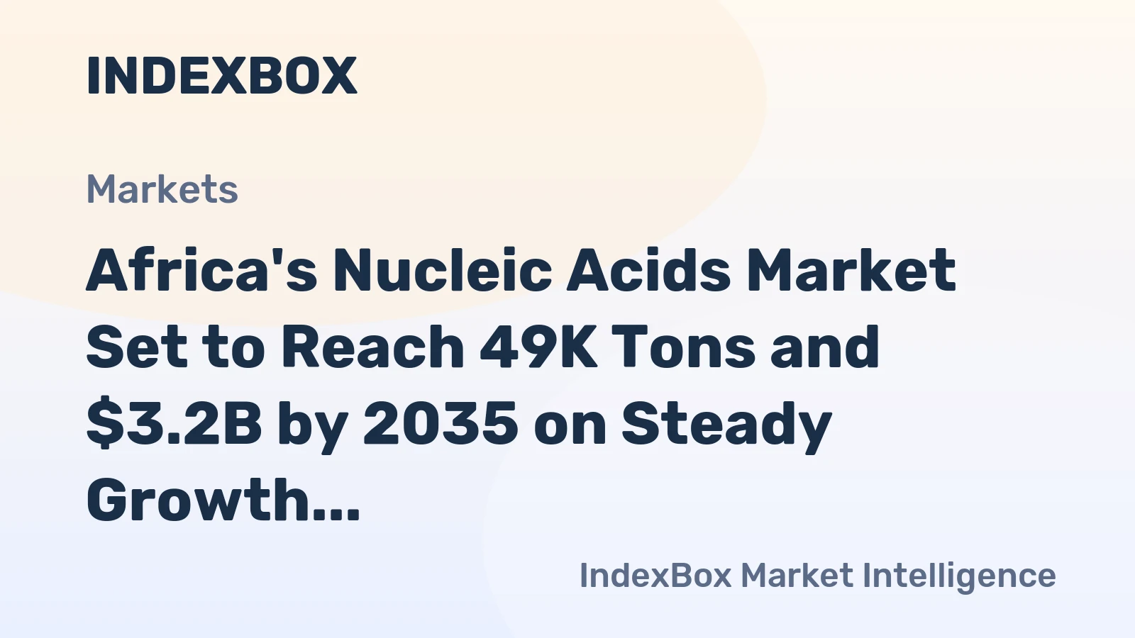 Africa's Nucleic Acids Market Set to Reach 49K Tons and $3.2B by 2035 on Steady Growth