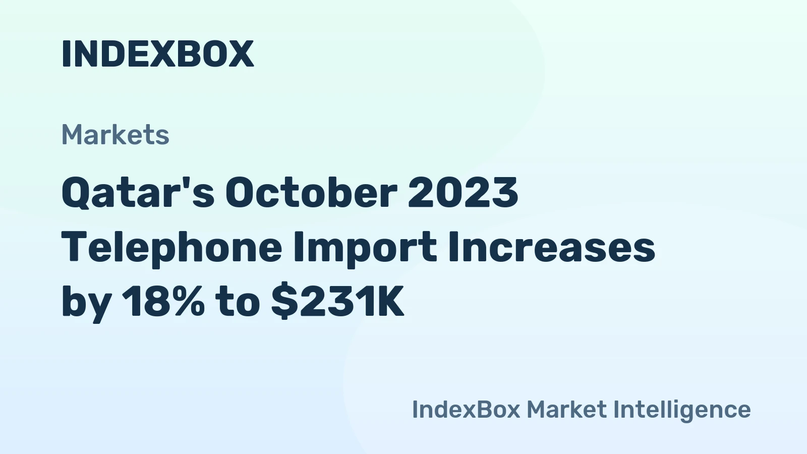 Qatar's October 2023 Telephone Import Increases by 18% to $231K