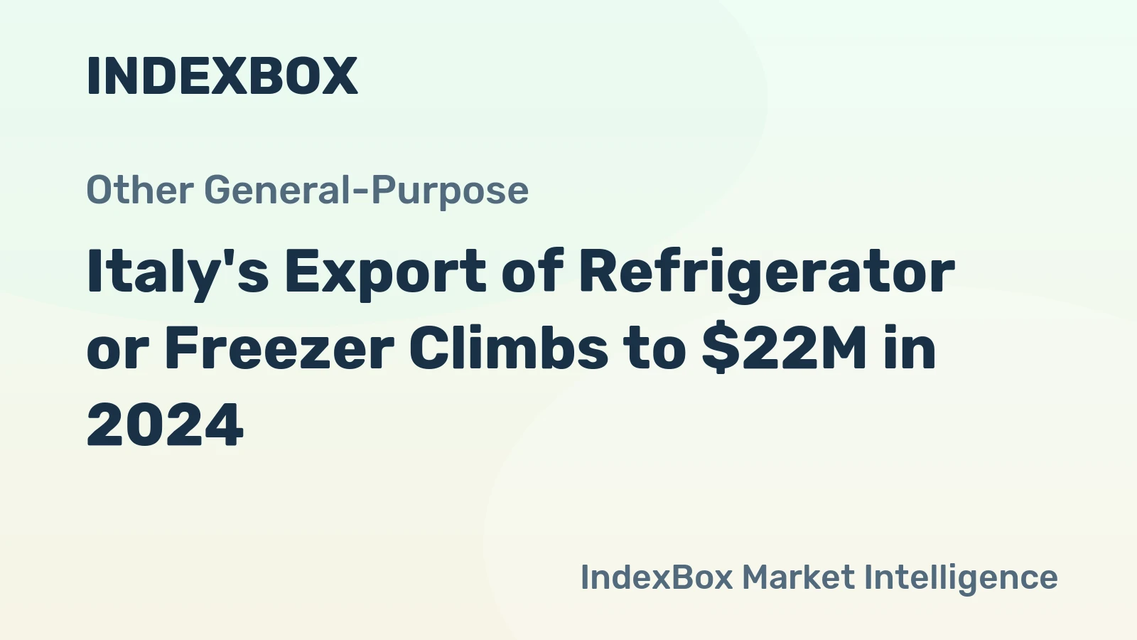 Italy's Export of Refrigerator or Freezer Climbs to $22M in 2024