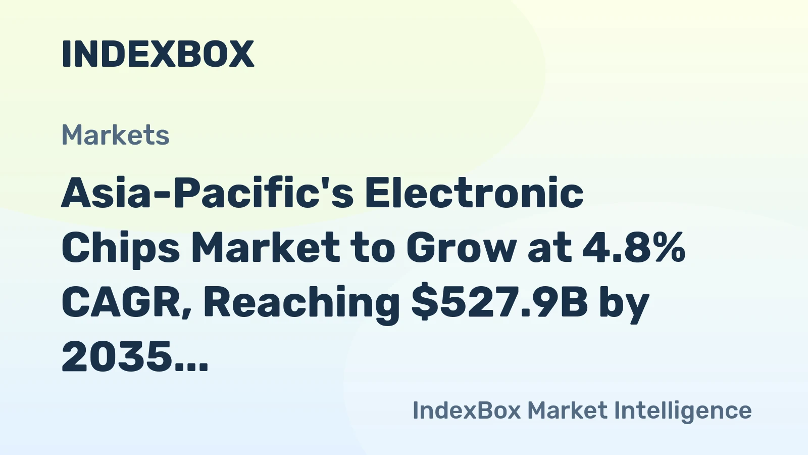 Asia-Pacific's Electronic Chips Market to Grow at 4.8% CAGR, Reaching $527.9B by 2035