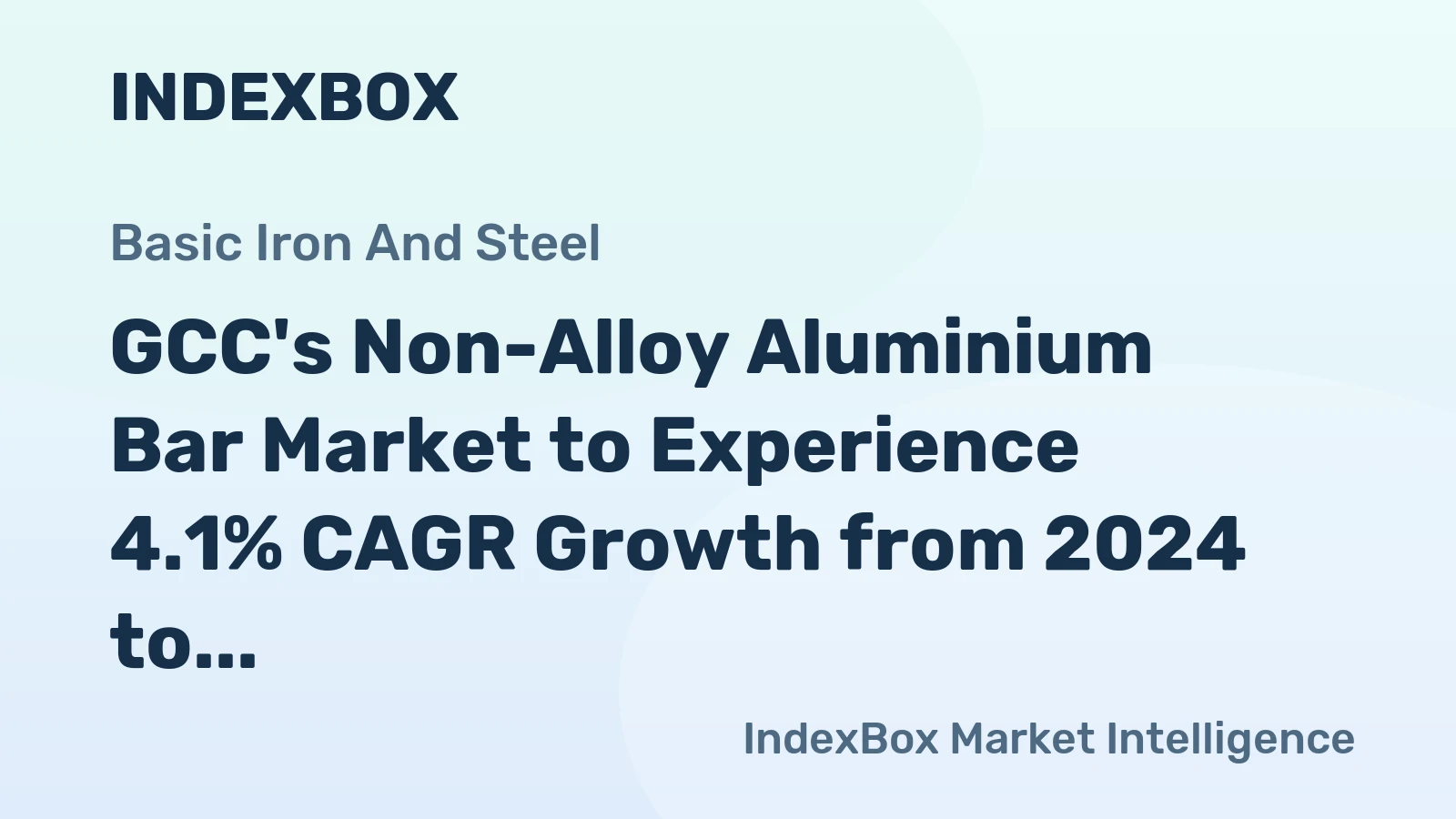 GCC's Non-Alloy Aluminium Bar Market to Experience 4.1% CAGR Growth from 2024 to 2035, Reaching 71K Tons