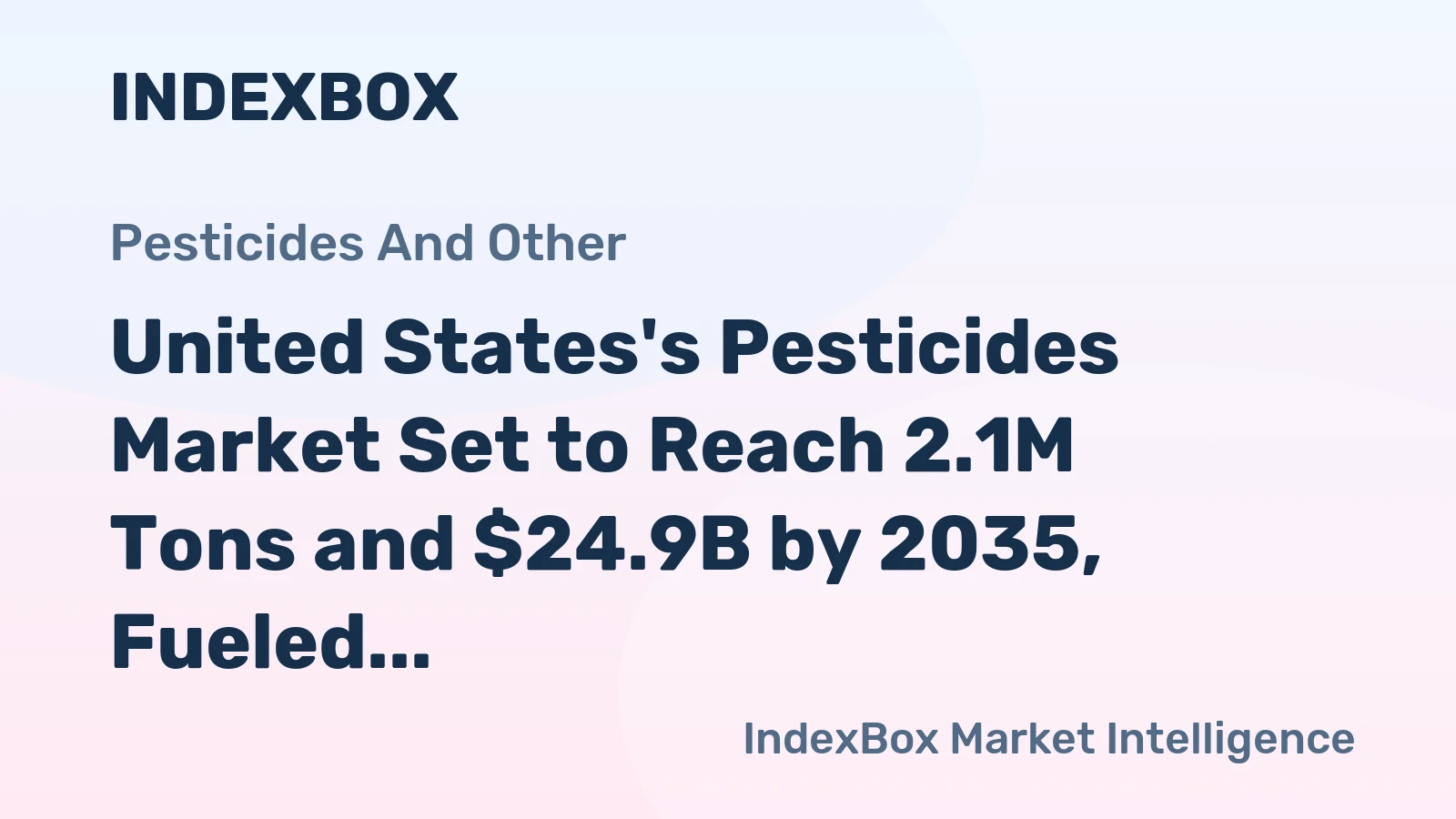 United States's Pesticides Market Set to Reach 2.1M Tons and $24.9B by 2035, Fueled by Rising Demand