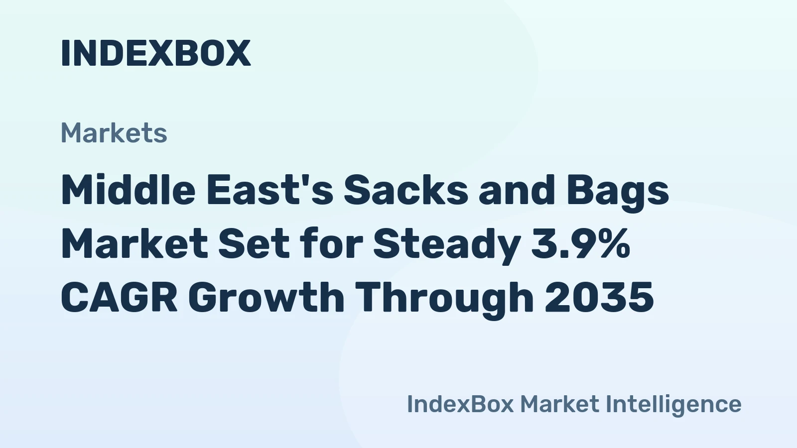 Middle East's Sacks and Bags Market Set for Steady 3.9% CAGR Growth Through 2035