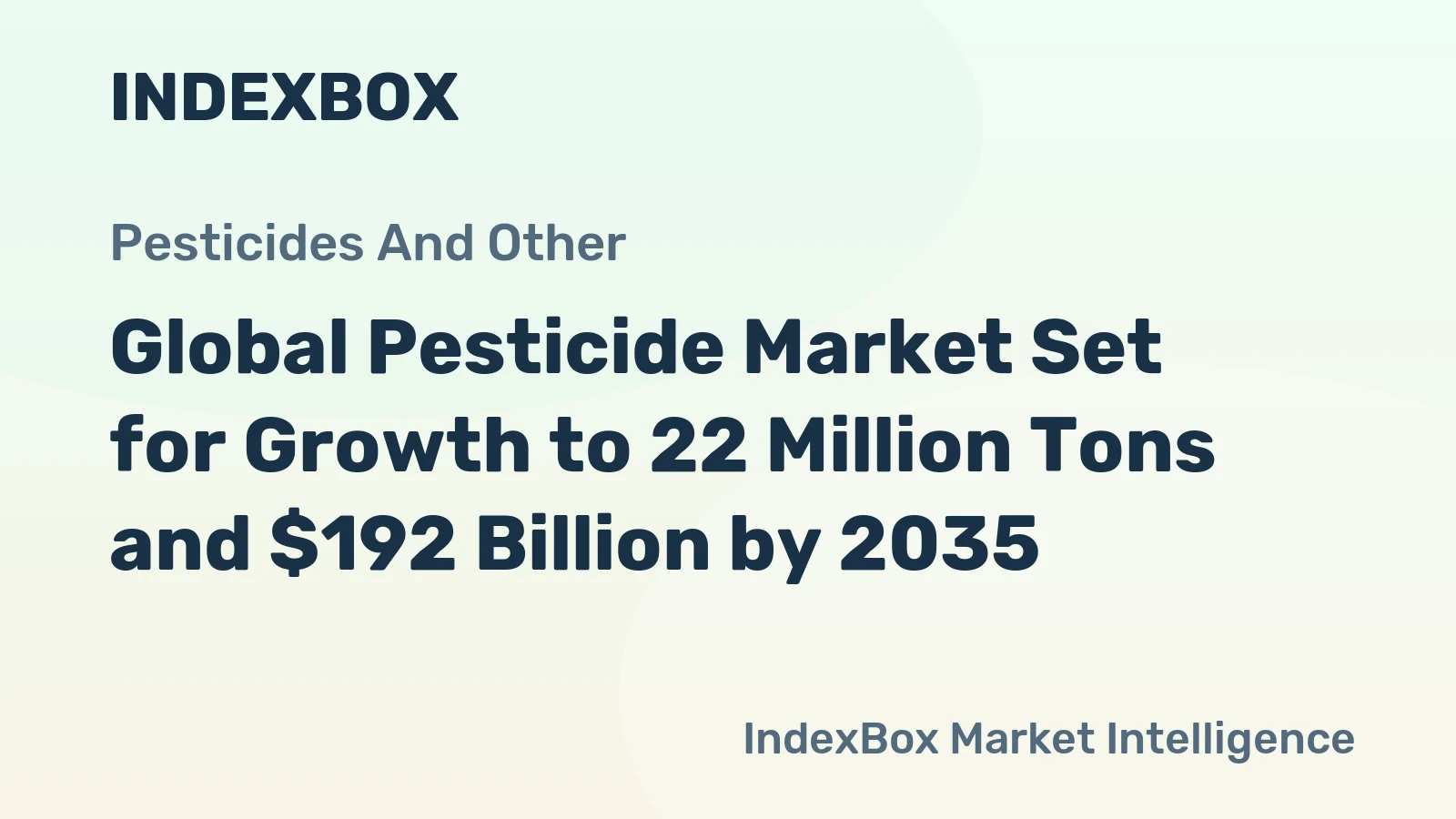 Global Pesticide Market Set for Growth to 22 Million Tons and $192 Billion by 2035