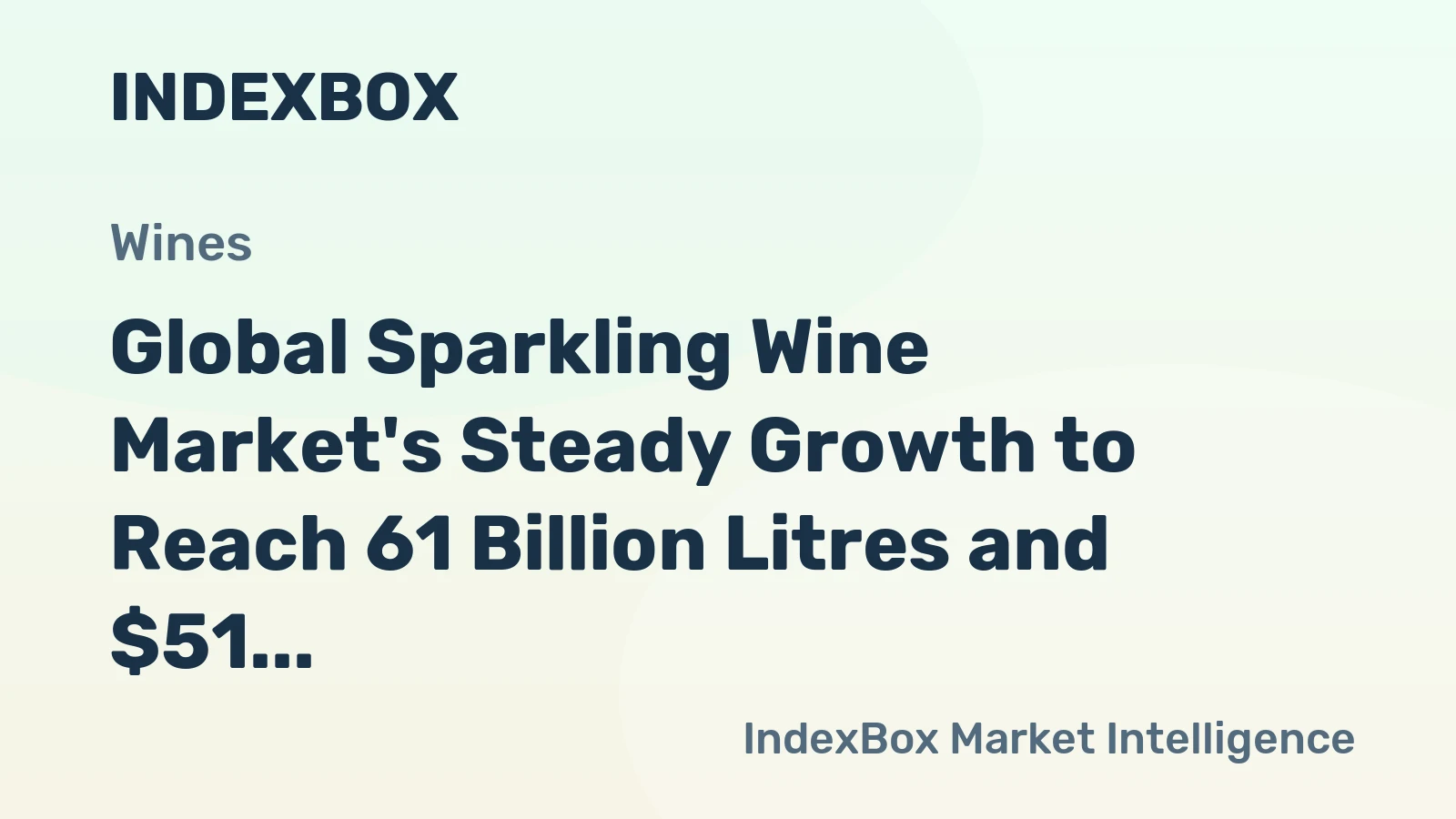 Global Sparkling Wine Market's Steady Growth to Reach 61 Billion Litres and $51 Billion by 2035