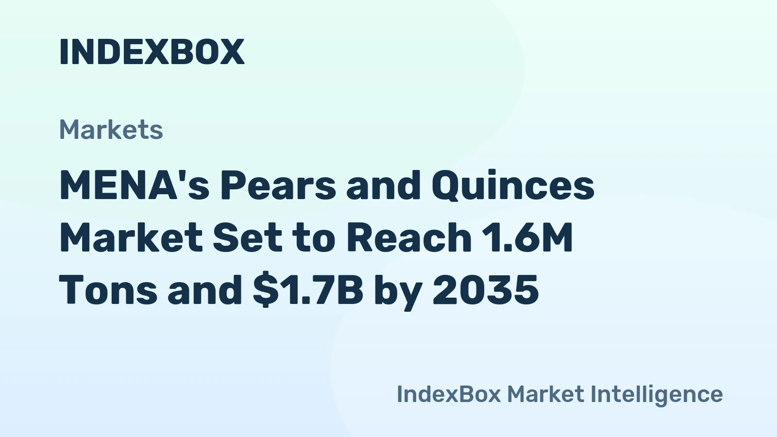 MENA's Pears and Quinces Market Set to Reach 1.6M Tons and $1.7B by 2035