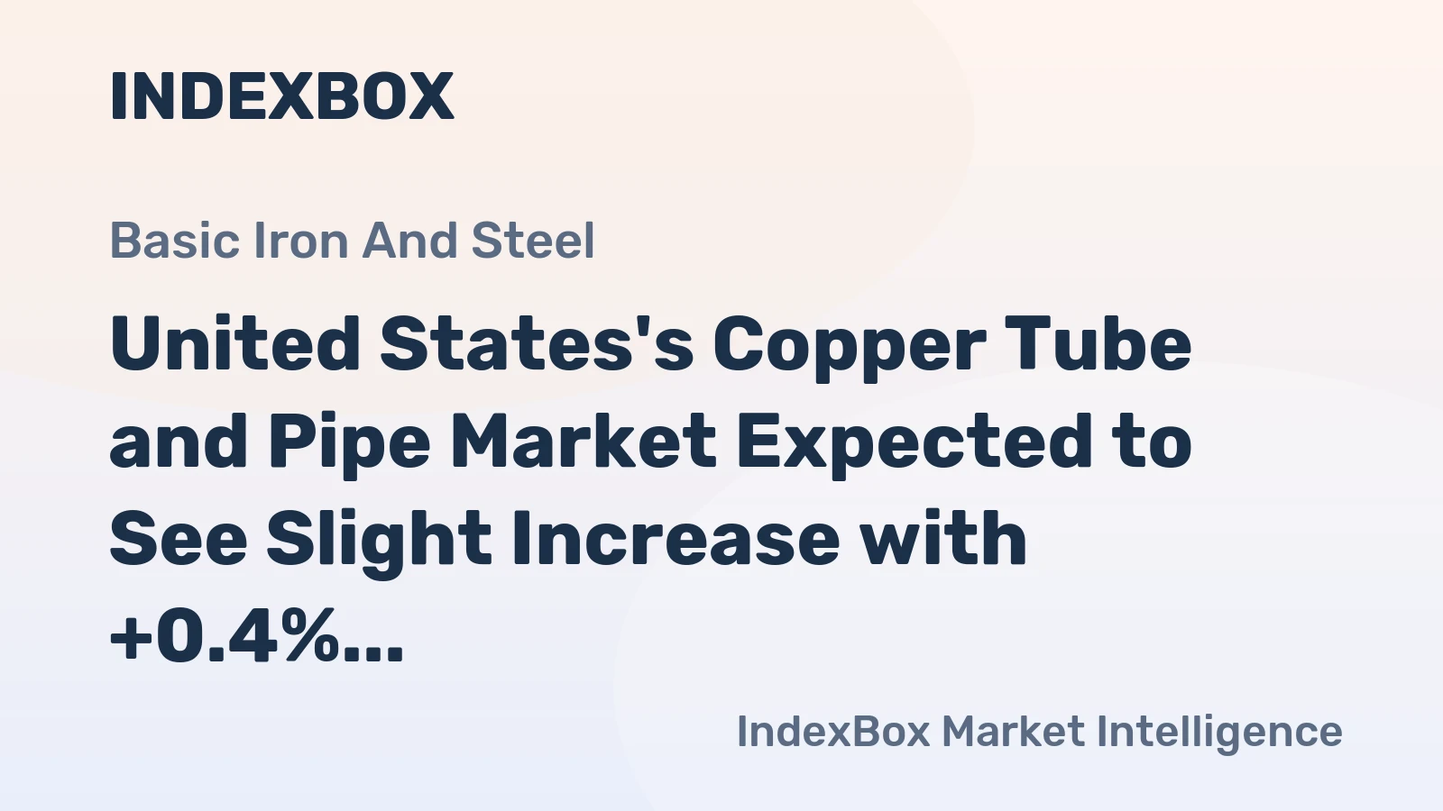 United States's Copper Tube and Pipe Market Expected to See Slight Increase with +0.4% CAGR from 2024 to 2035