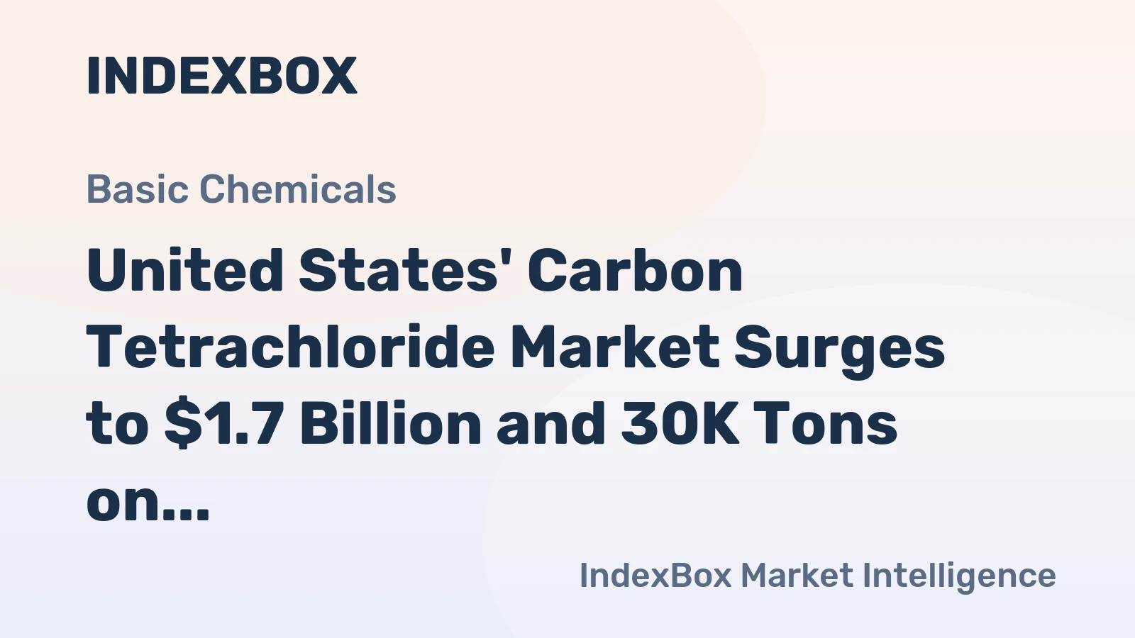 United States' Carbon Tetrachloride Market Surges to $1.7 Billion and 30K Tons on Soaring Imports