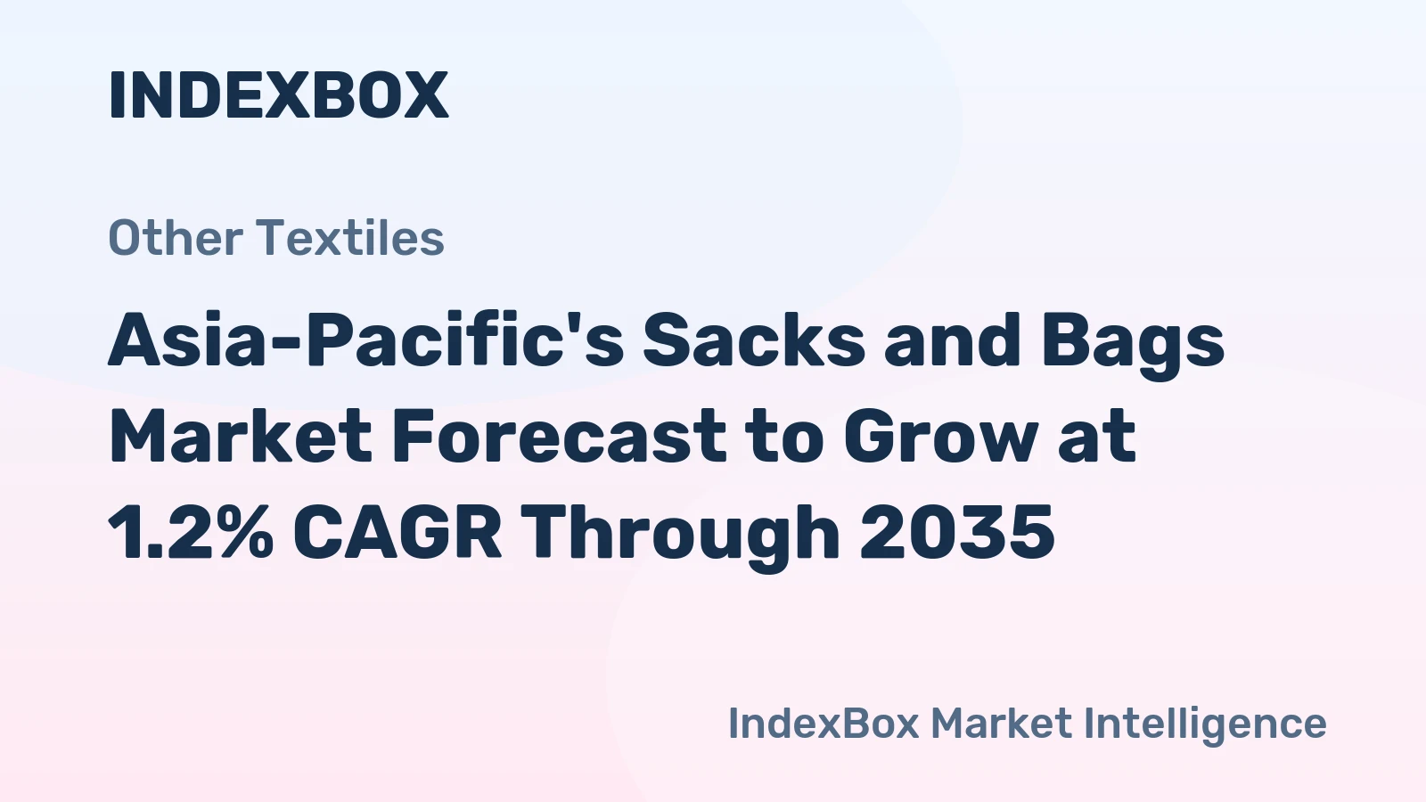 Asia-Pacific's Sacks and Bags Market Forecast to Grow at 1.2% CAGR Through 2035