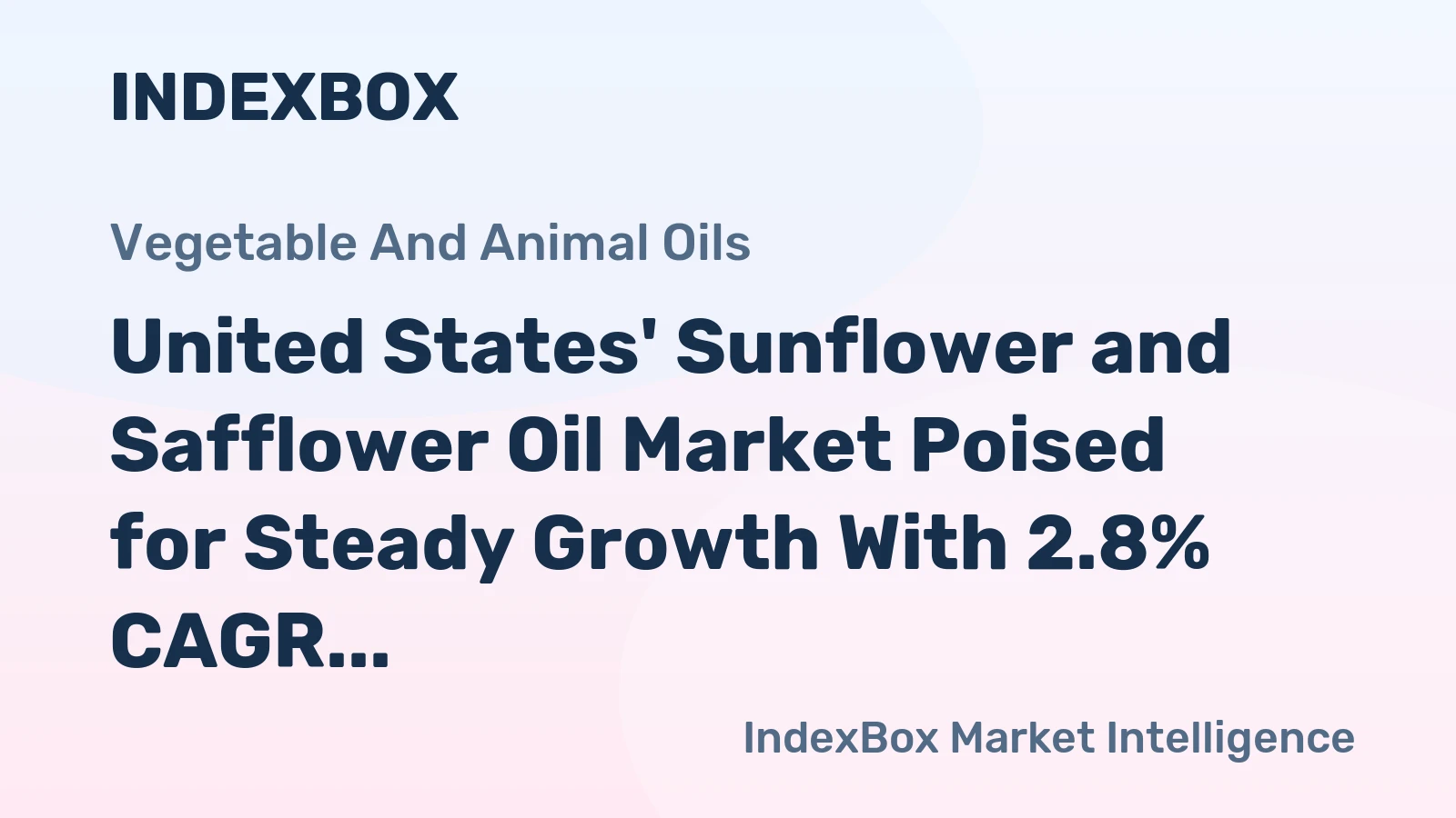 United States' Sunflower and Safflower Oil Market Poised for Steady Growth With 2.8% CAGR Through 2035