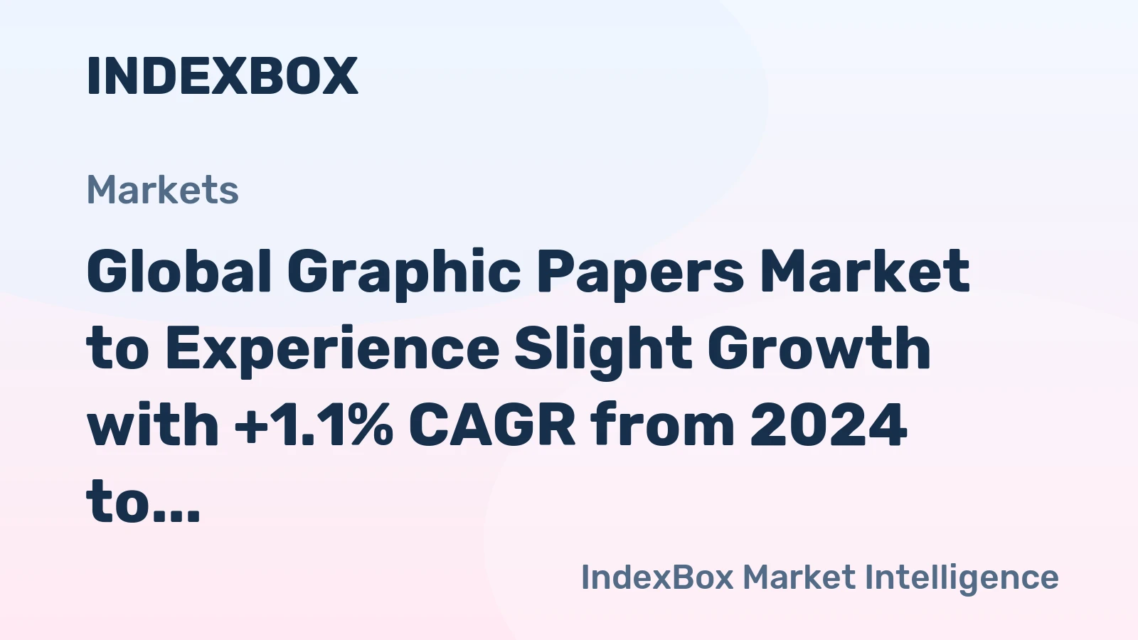Global Graphic Papers Market to Experience Slight Growth with +1.1% CAGR from 2024 to 2035