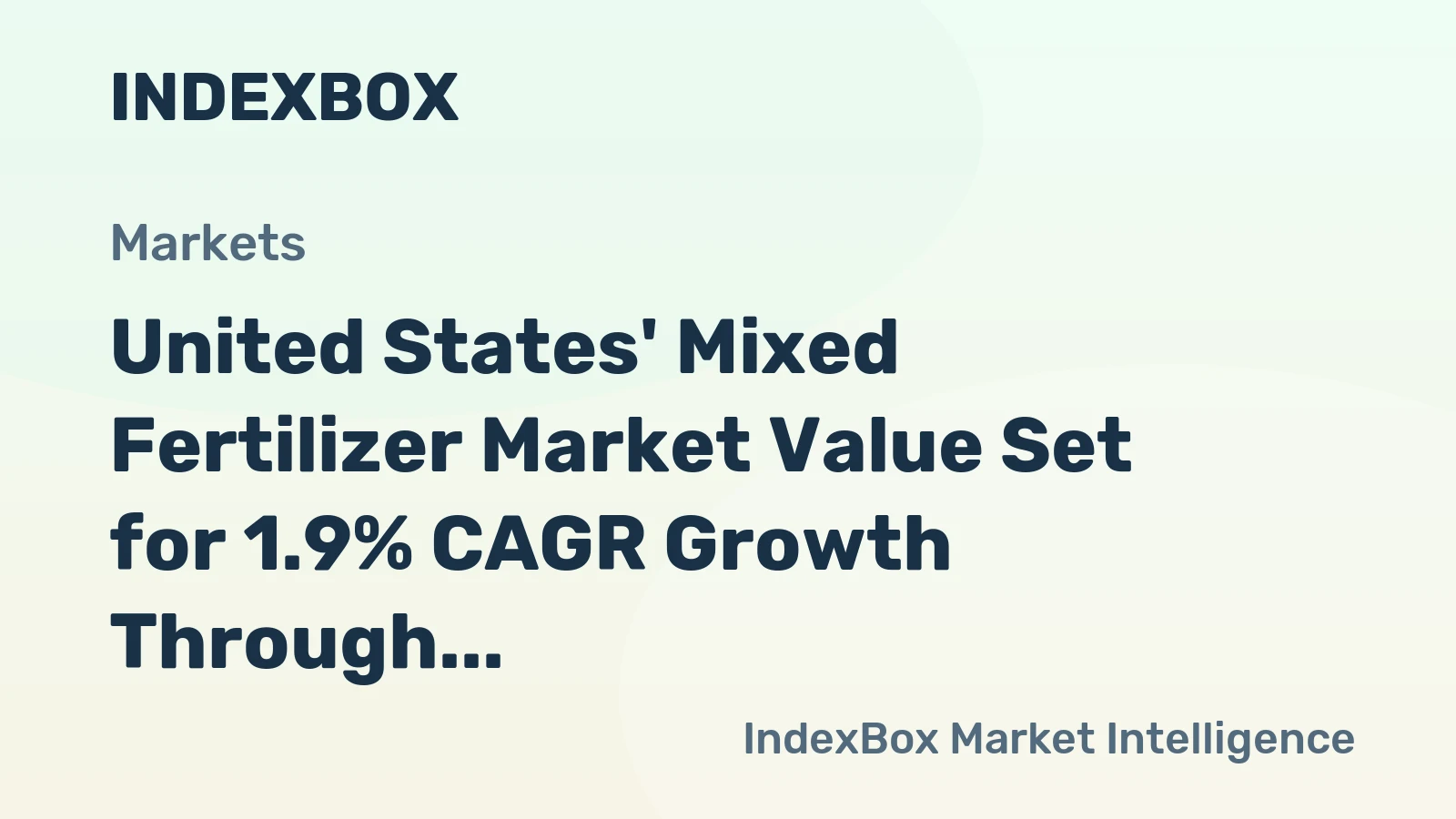 United States' Mixed Fertilizer Market Value Set for 1.9% CAGR Growth Through 2035